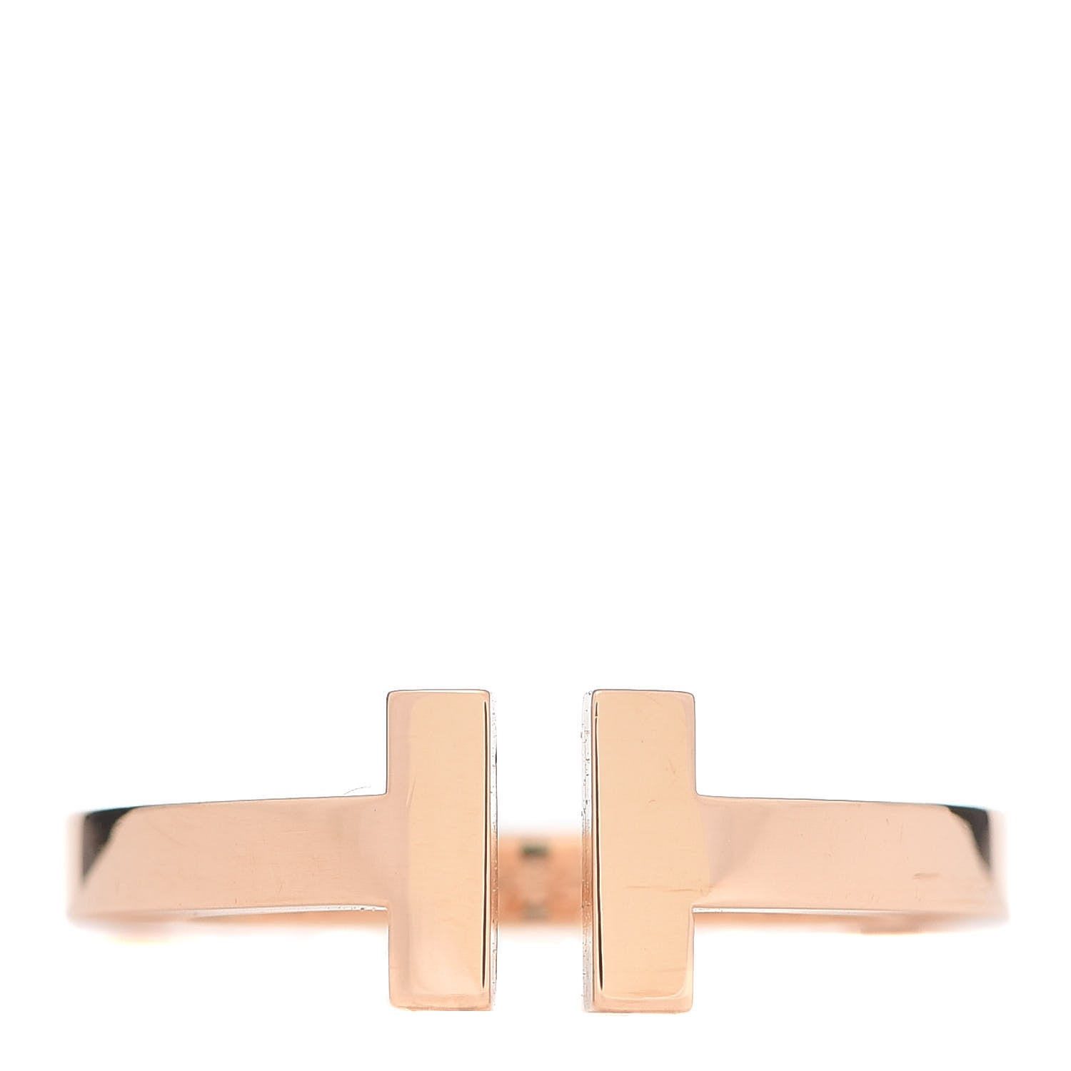 Tiffany 18K Rose Gold T Square Ring 58 8.25 683198 – FASHIONPHILE