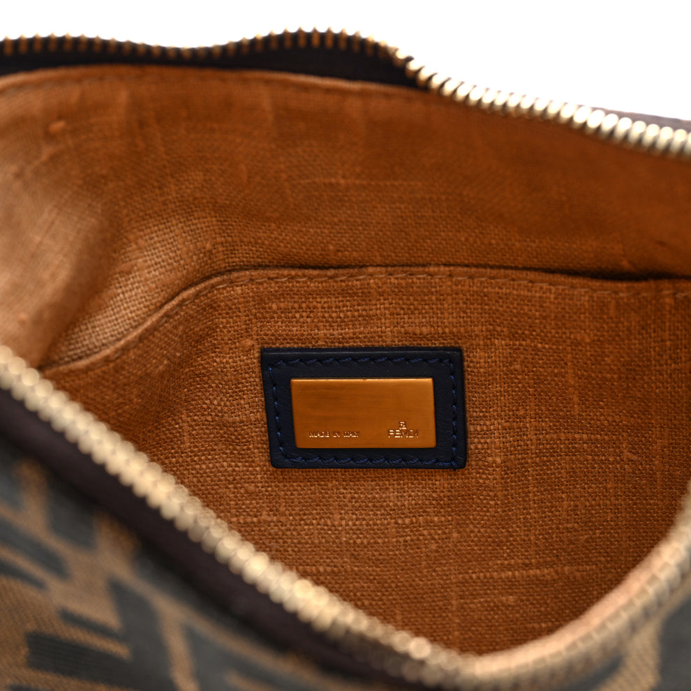 Fendi Zucca Small Oyster Tobacco Petrolio 1786325 – FASHIONPHILE