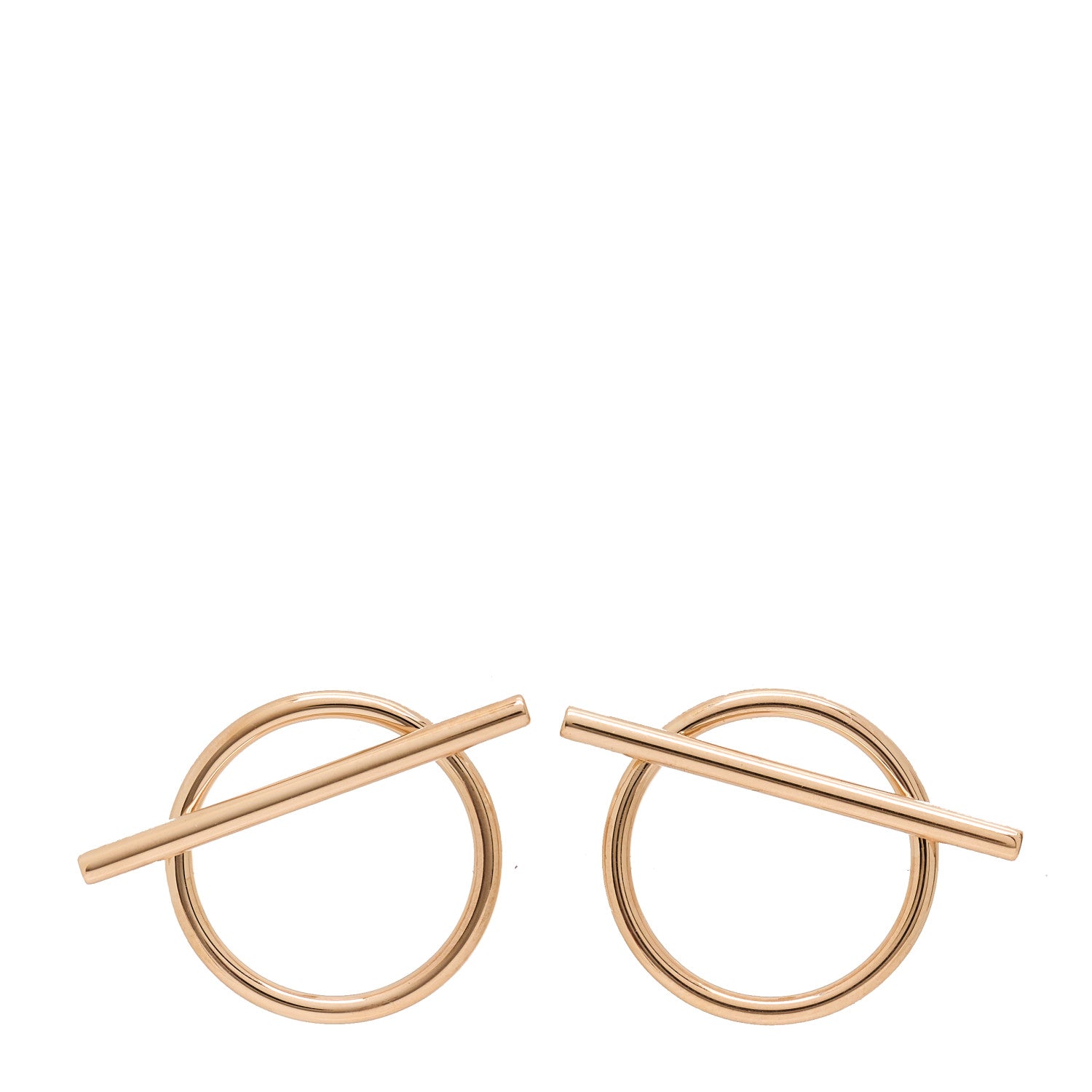 Hermes 18K Rose Gold MM Echappee Earrings 1630450 – FASHIONPHILE