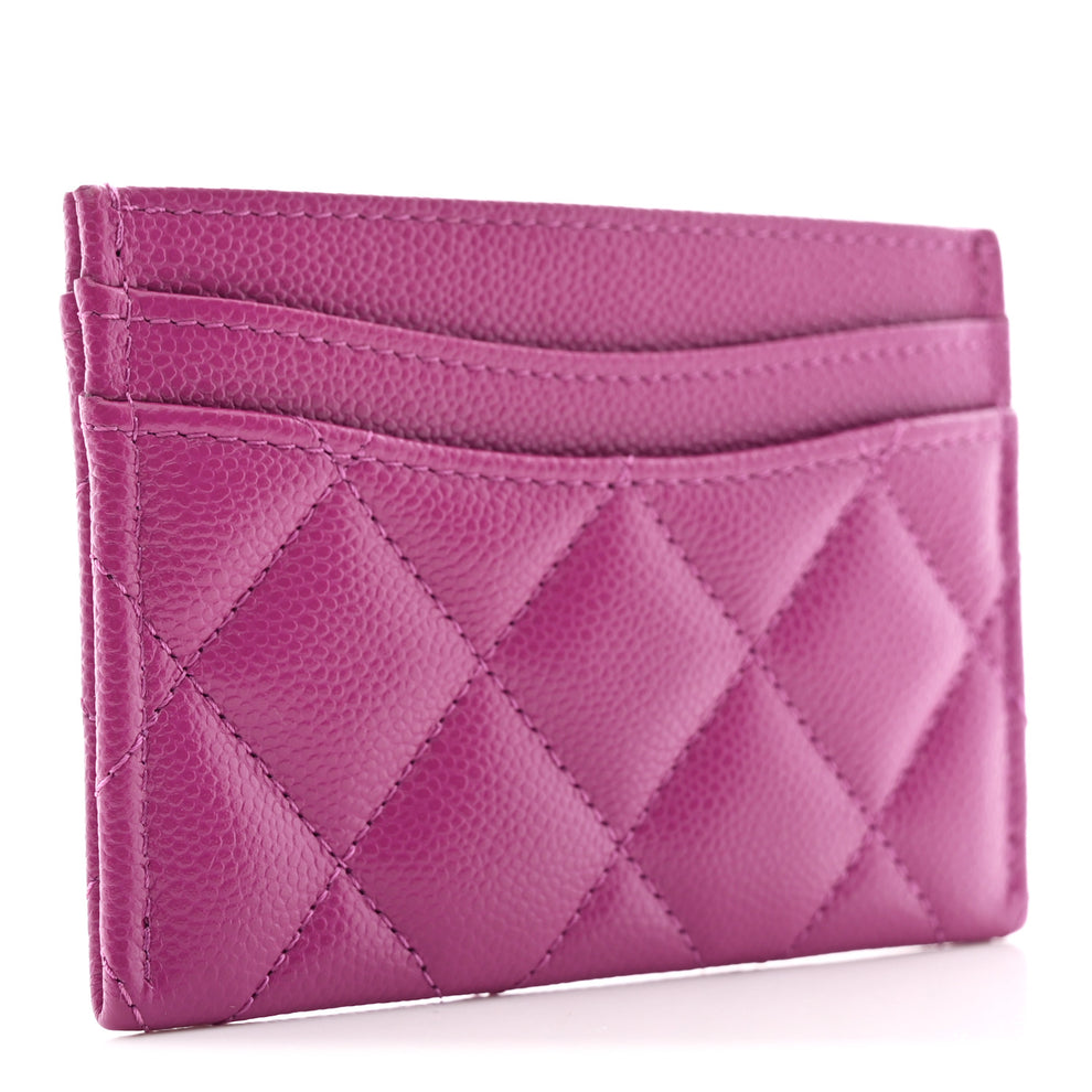 Chanel Caviar Quilted Card Holder Purple 1779969 – FASHIONPHILE