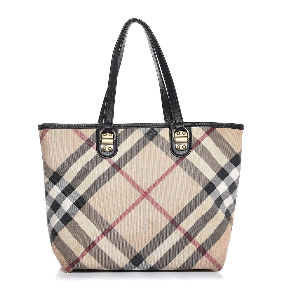Burberry Nova Check Tote Black 291598 – FASHIONPHILE