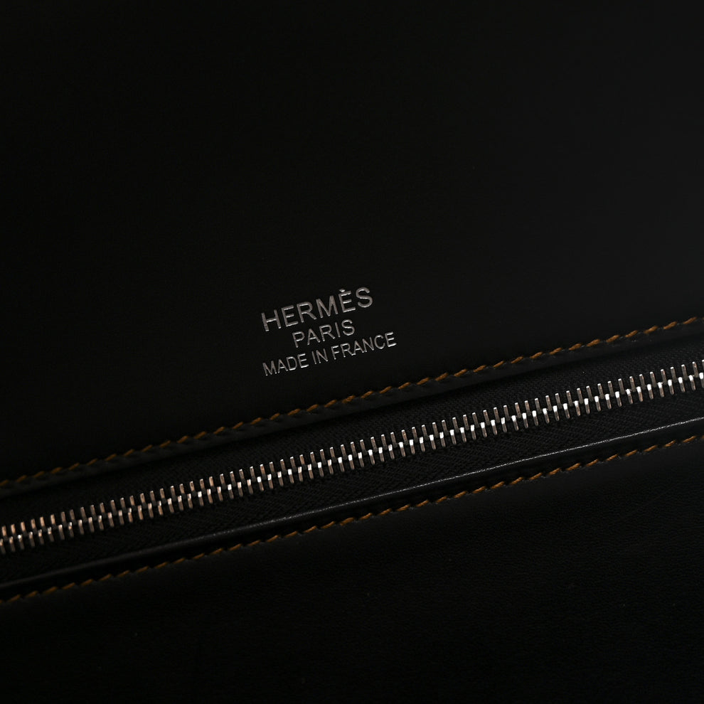 Hermes Evercalf Toile Ghillies Birkin 35 Black Denim Fonce 1825256 ...
