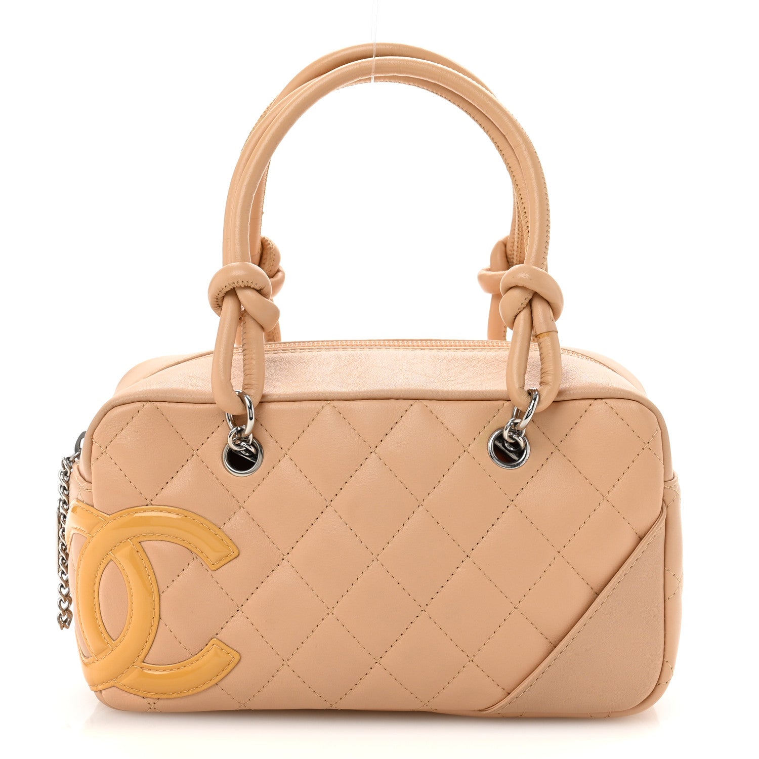 Chanel Calfskin Quilted Small Cambon Bowler Beige 1738903 – FASHIONPHILE