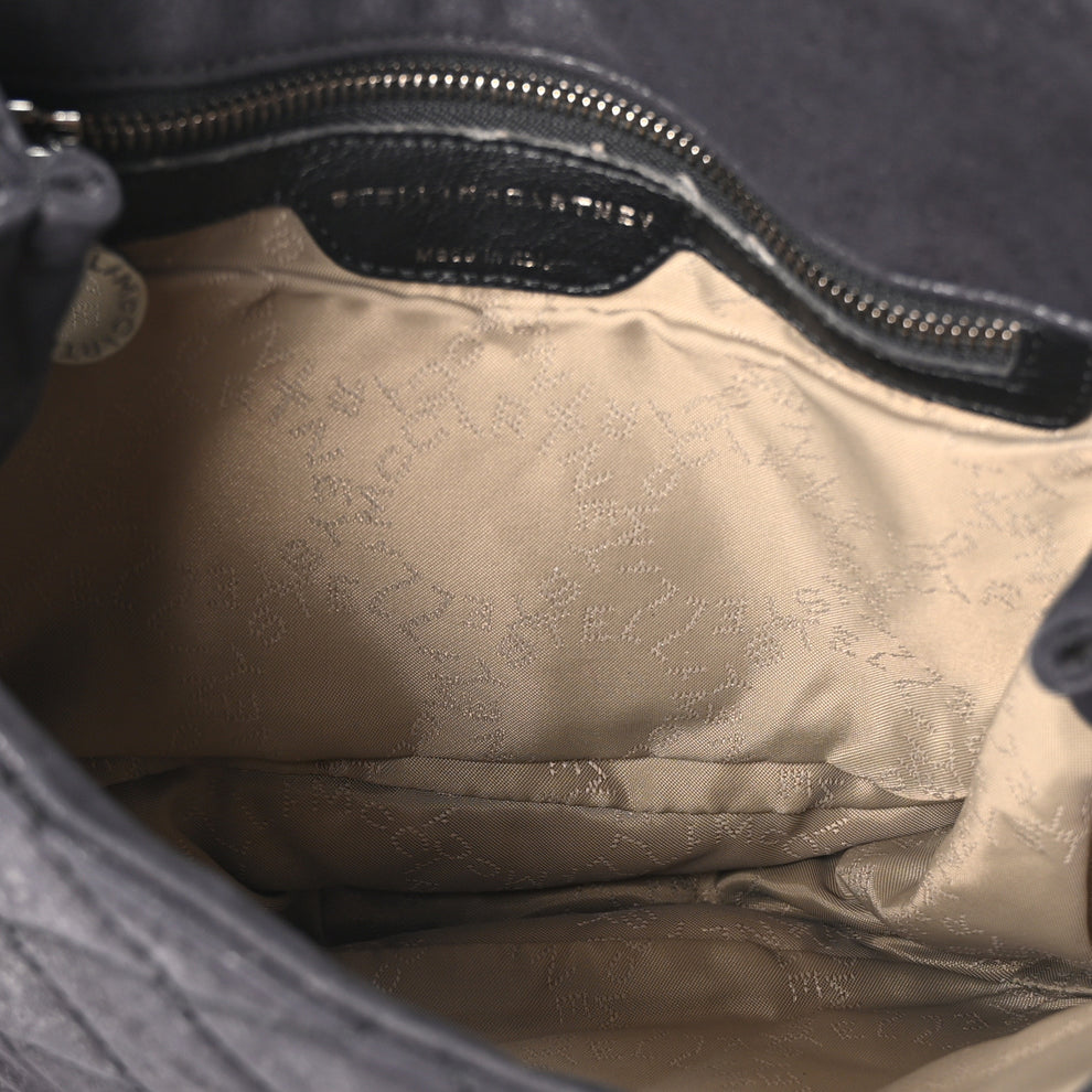 Stella McCartney Shaggy Deer Quilted Falabella Shoulder Bag Black ...