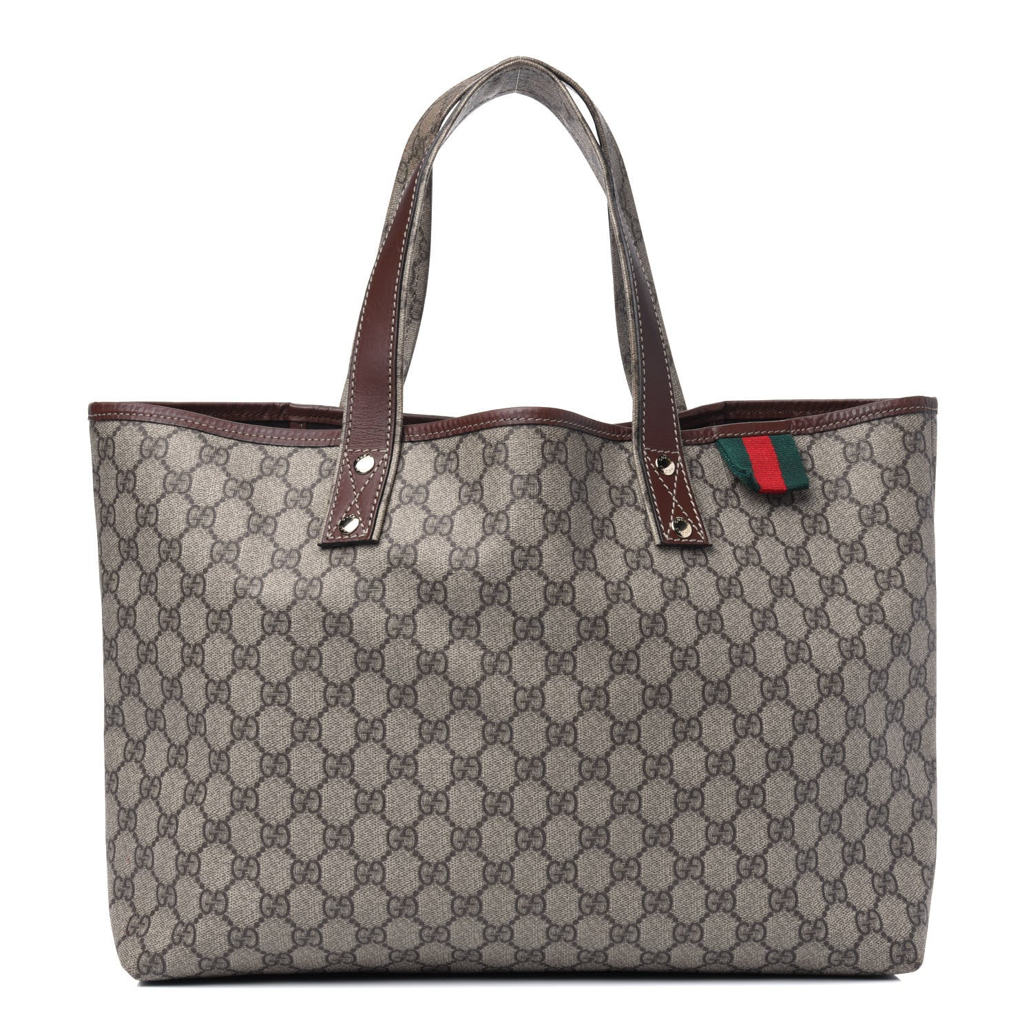 Gucci GG Plus Monogram Medium Signature Web Loop Tote Brown 770796 ...