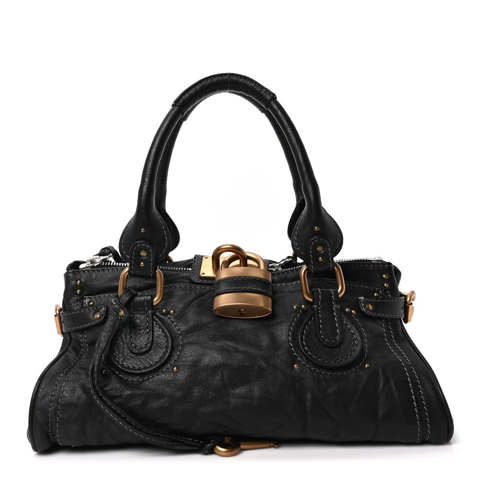 Chloe Calfskin Medium Paddington Satchel Black 1785252 – FASHIONPHILE