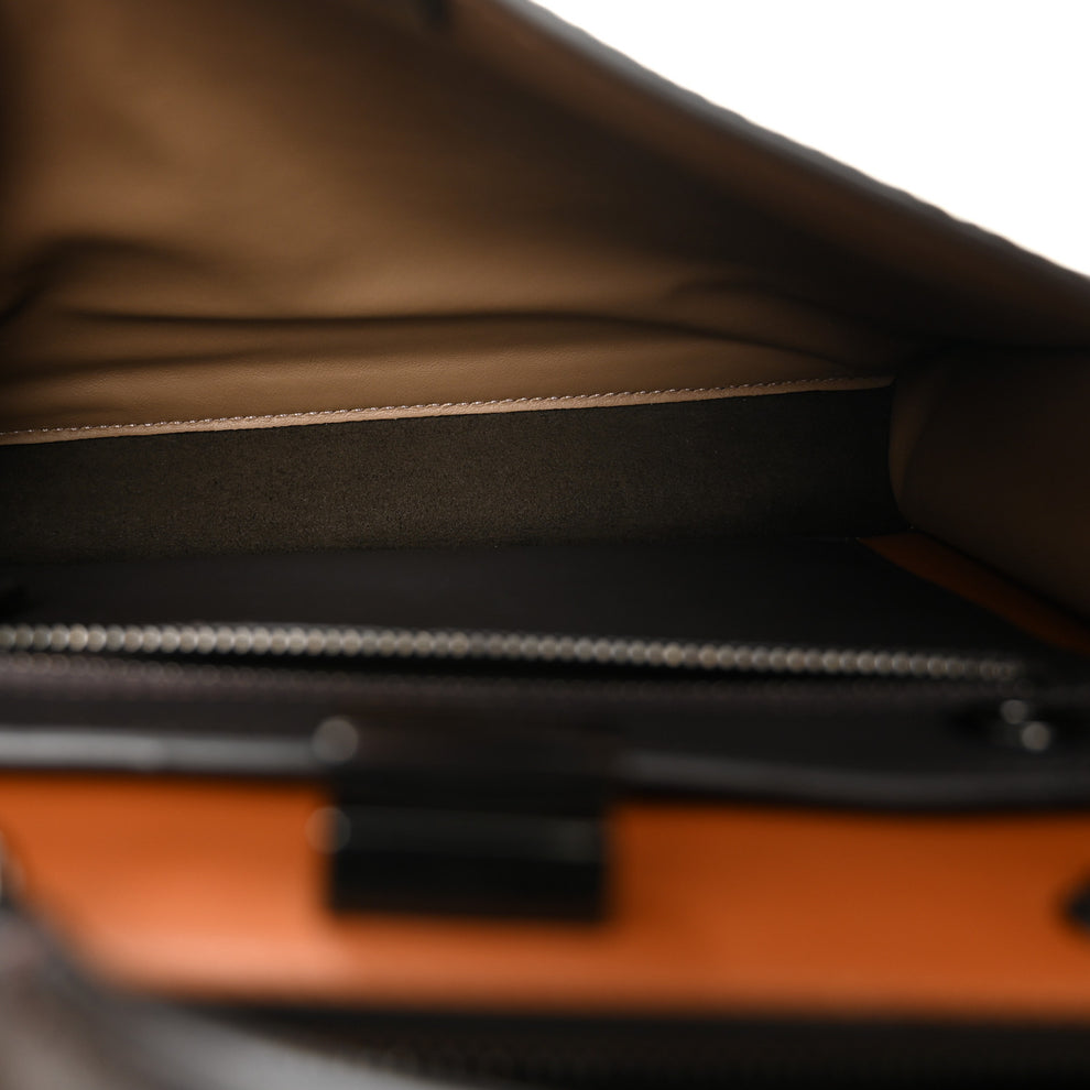 Fendi Cuoio Romano Vitello Cover Glazed Fabric Bi-Color FF 1974 Mini ...