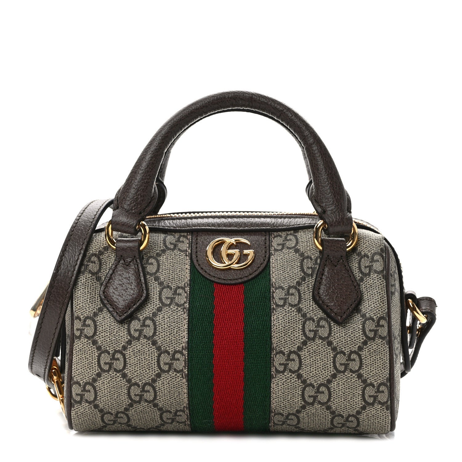 Gucci GG Supreme Monogram Textured Dollar Calfskin Web Super Mini ...