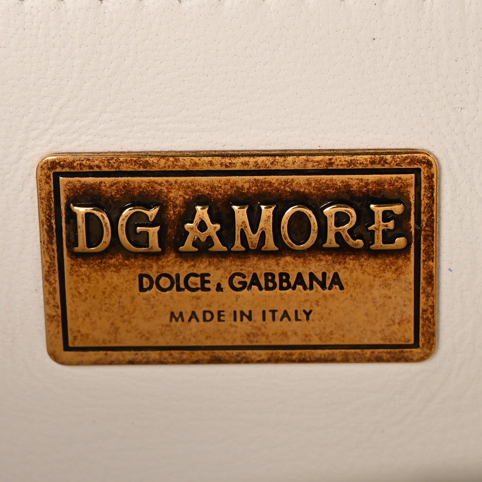Dolce & Gabbana DOLCE GABBANA Smooth Calfskin Small DG Amore Envelope ...