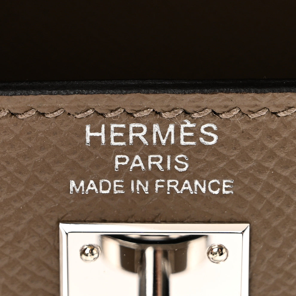 Hermes Epsom Tri-Color Kelly Sellier 25 Etoupe Alezan Biscuit 1780471 ...