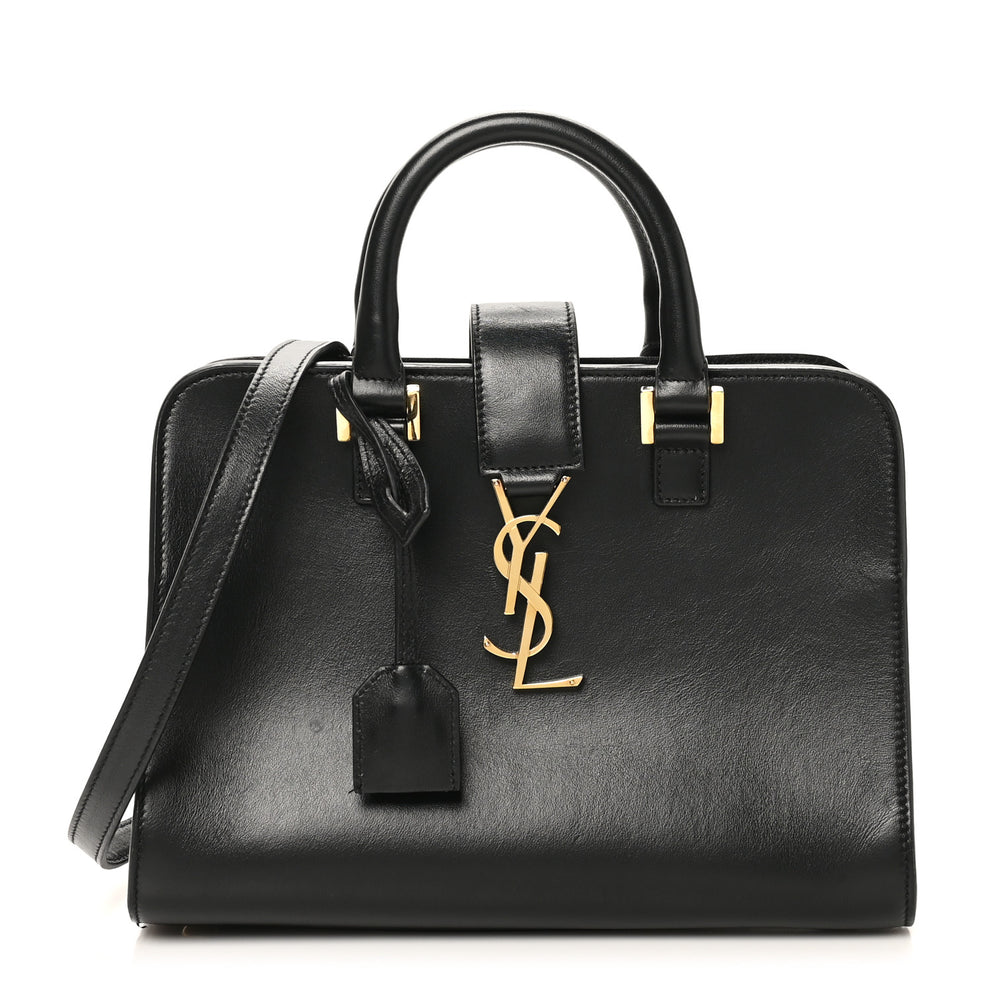 Saint Laurent Calfskin Monogram Baby Cabas Black 1794991 – FASHIONPHILE
