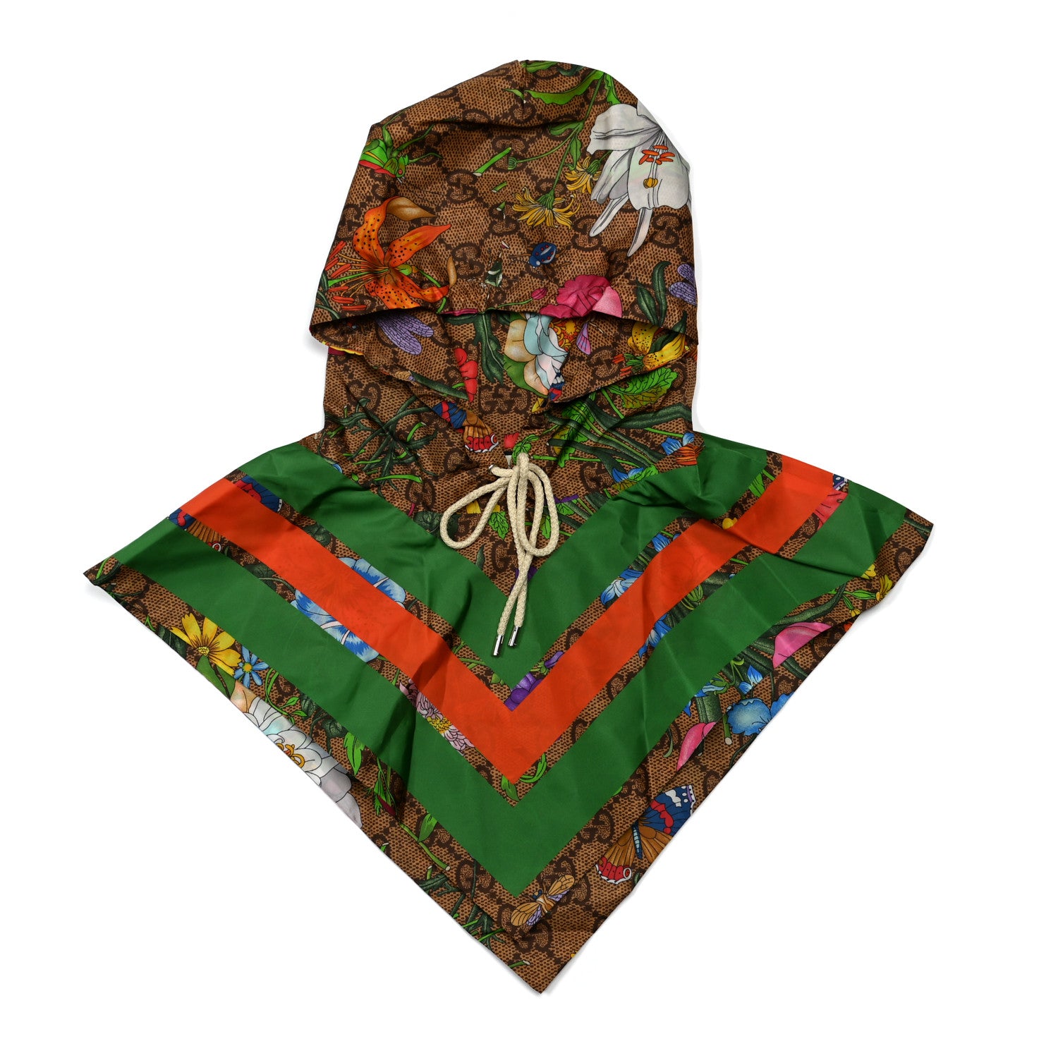 Gucci Polyamide Flora Monogram Rain Hood Green 990764 – FASHIONPHILE