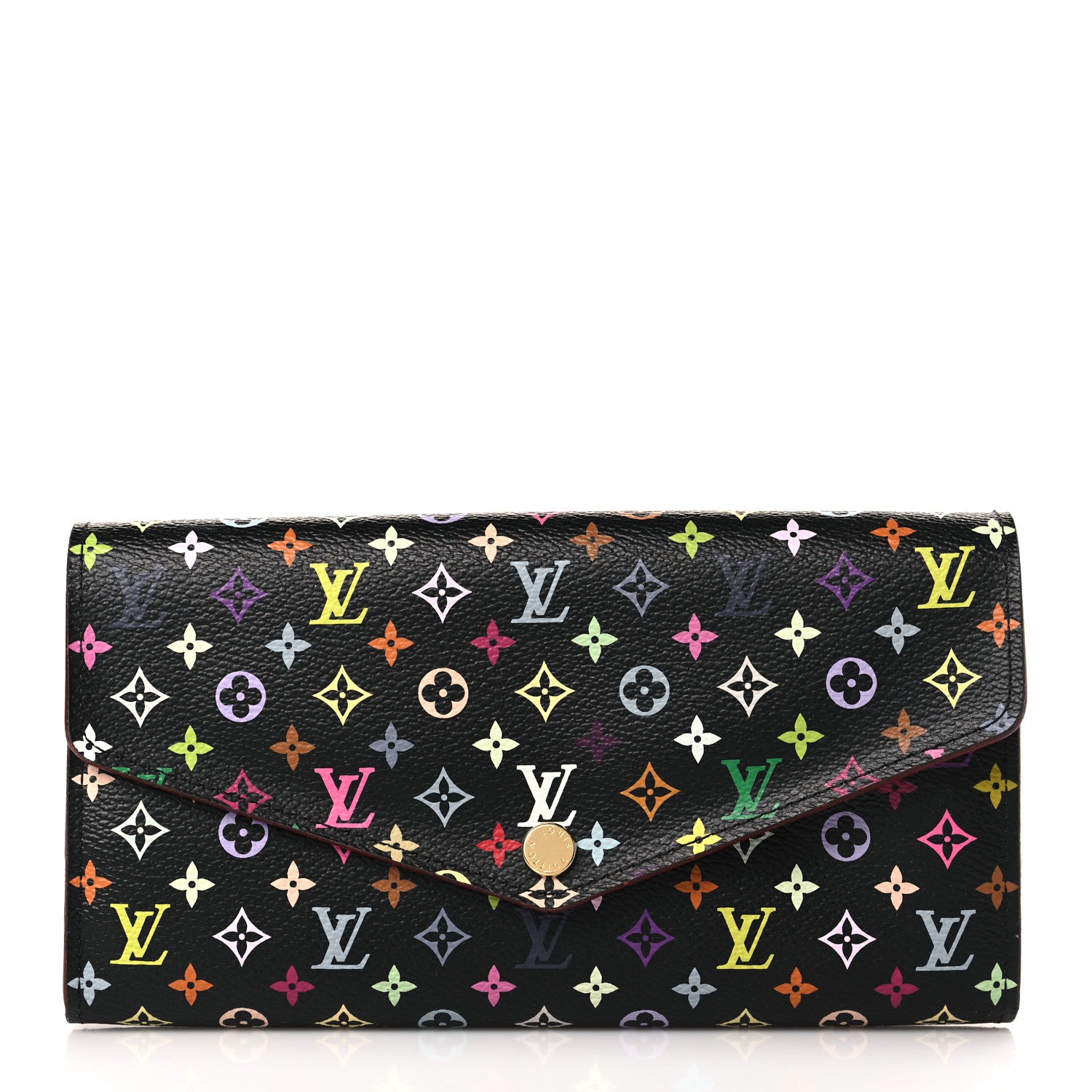 Louis Vuitton Monogram Multicolor Sarah Wallet NM Black Grenade 1271688 ...