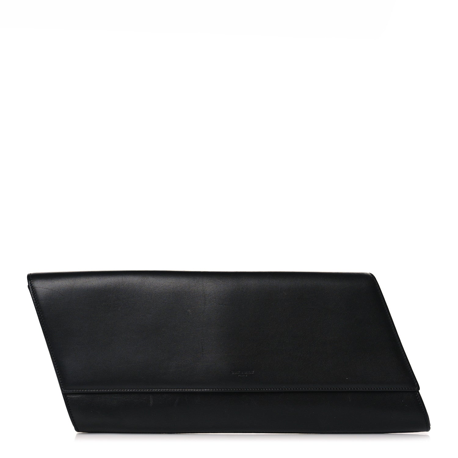 Saint Laurent Calfskin Diagonal Clutch Black 1239346 – FASHIONPHILE