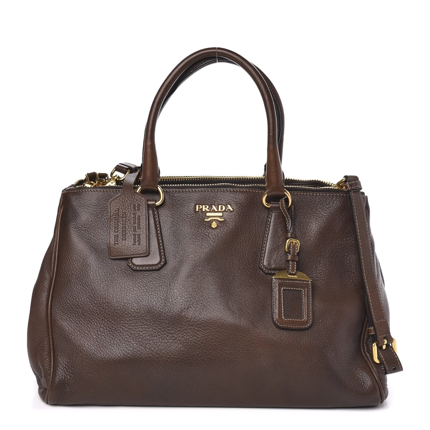 Prada Cervo Shopping Tote Bruciato 648919 – FASHIONPHILE