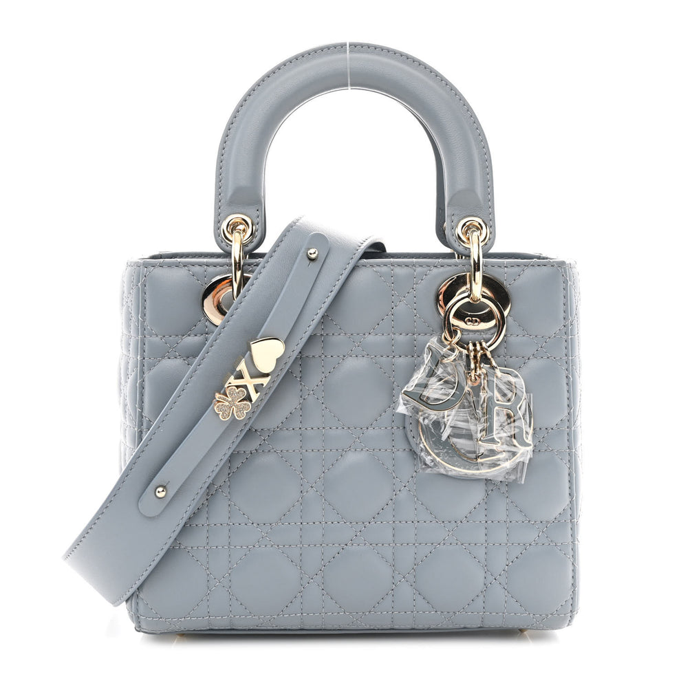 Christian Dior Lambskin Cannage Small My ABCDior Lady Dior Cloud Blue ...