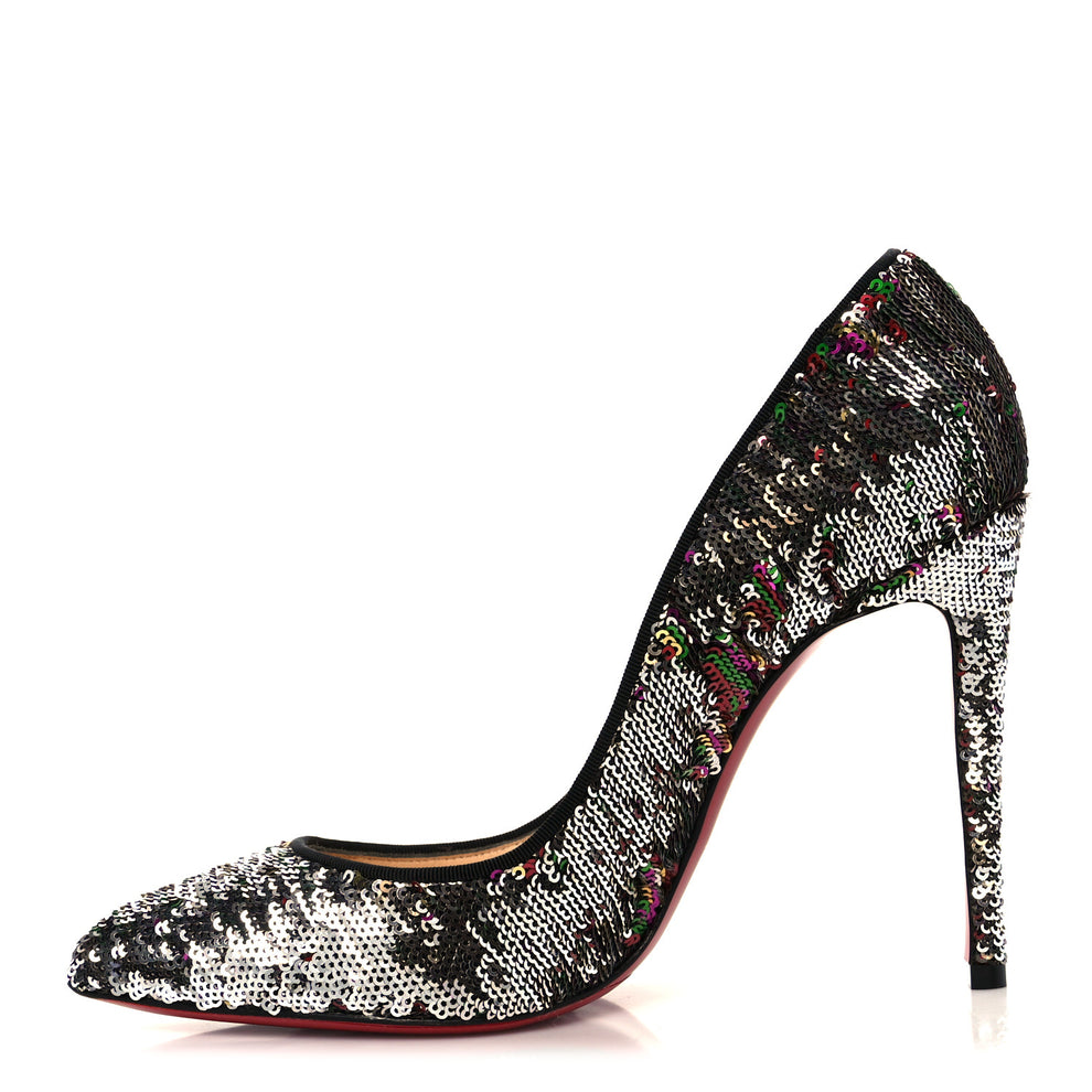 Christian Louboutin Paillettes Caresse Pigalle Follies 100 Pumps 38 ...
