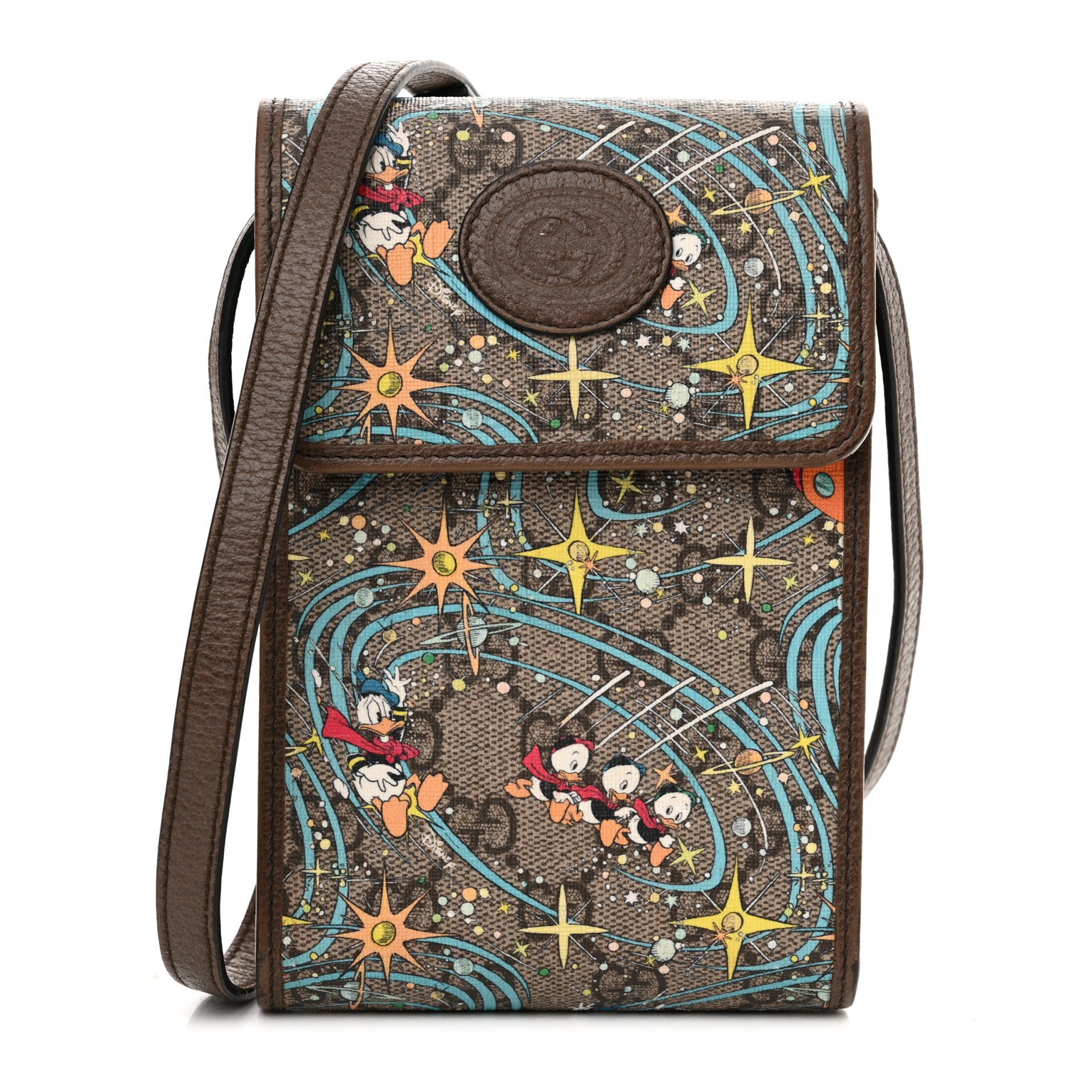 Gucci X DISNEY GG Supreme Monogram Donald Duck Mini Interlocking G ...