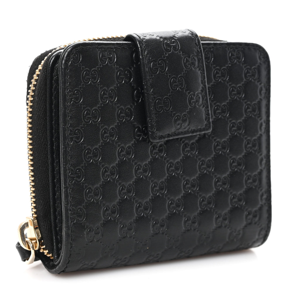 Gucci Microguccissima Compact Wallet Black 1879510 – FASHIONPHILE