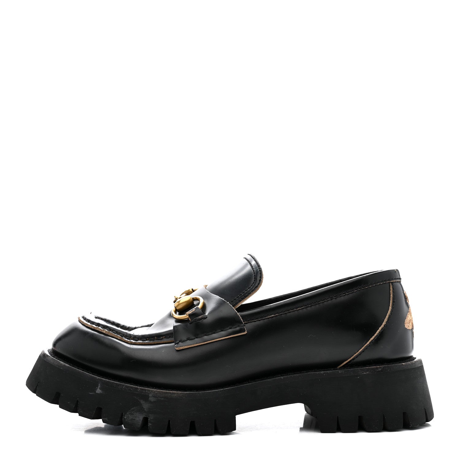 Gucci Cordovan Lux Womens Harald Horsebit 25mm Platform Loafers 38.5 ...