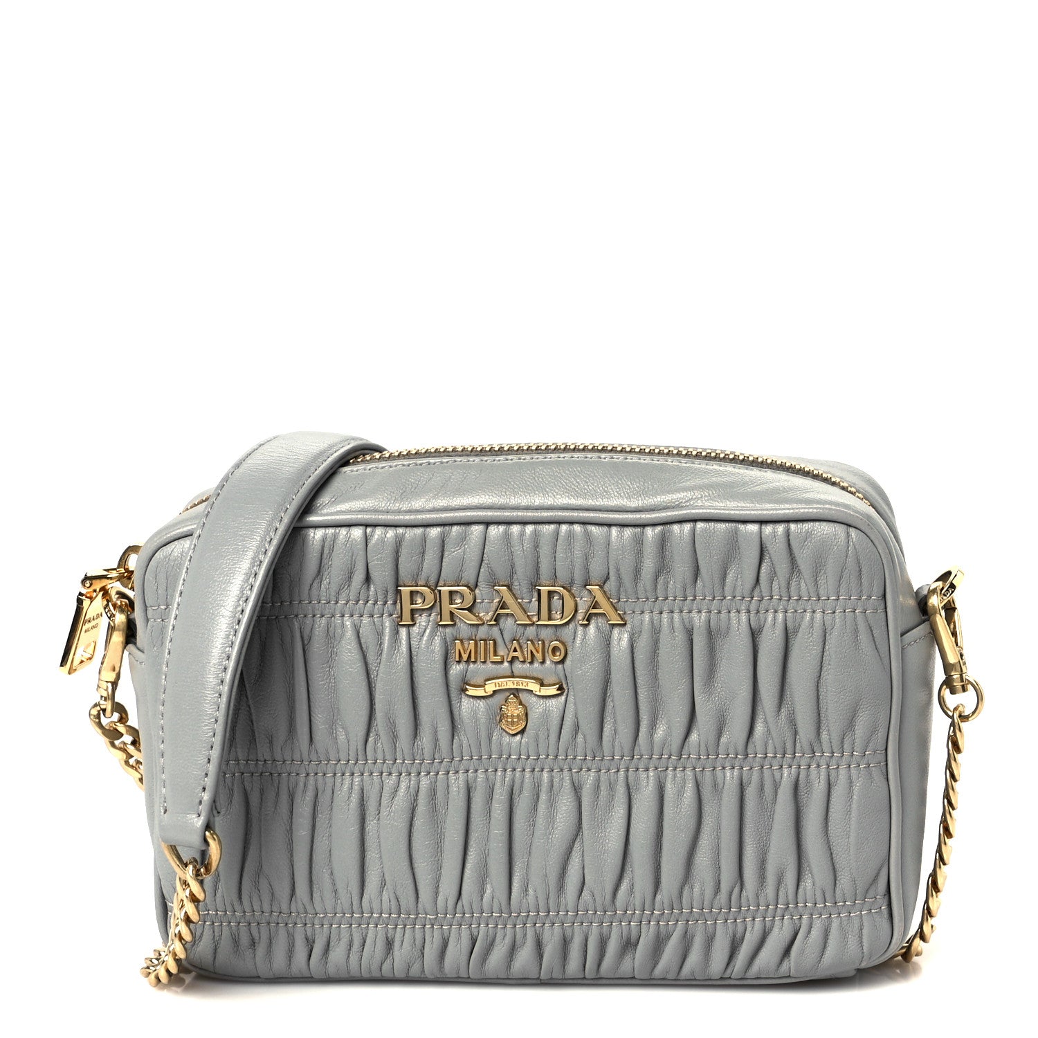 Prada Nappa Gaufre Camera Bag Nuvola 1772330 – FASHIONPHILE
