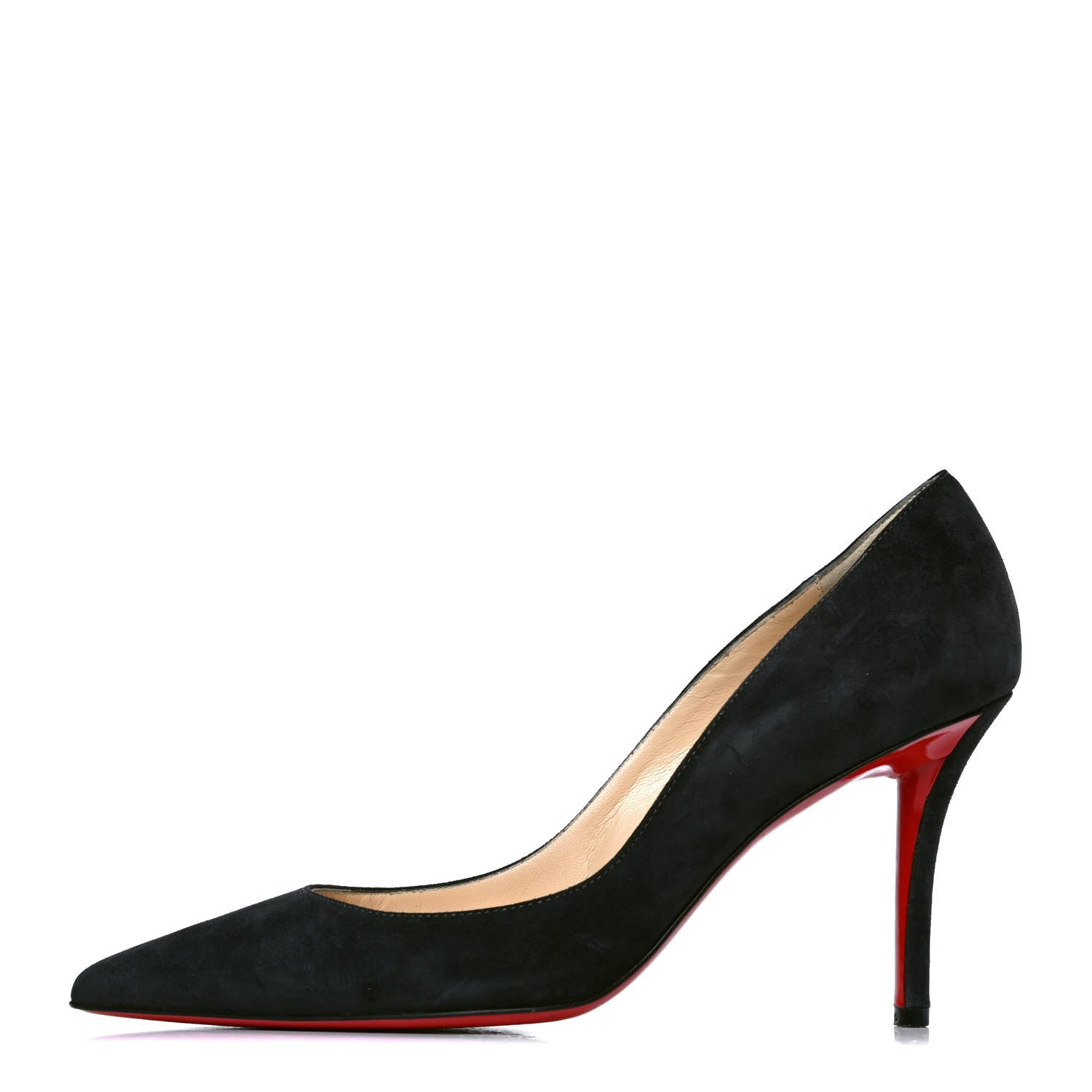 Christian Louboutin Veau Velours Apostrophy 85 Pumps 37 Fusain 803164 ...