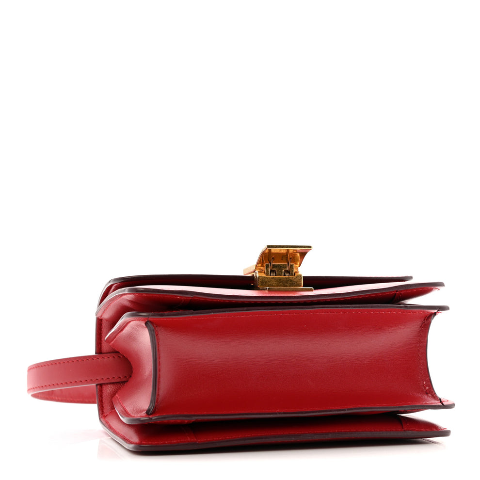Celine Smooth Calfskin Small Classic Box Flap Bag Red 1787087 ...