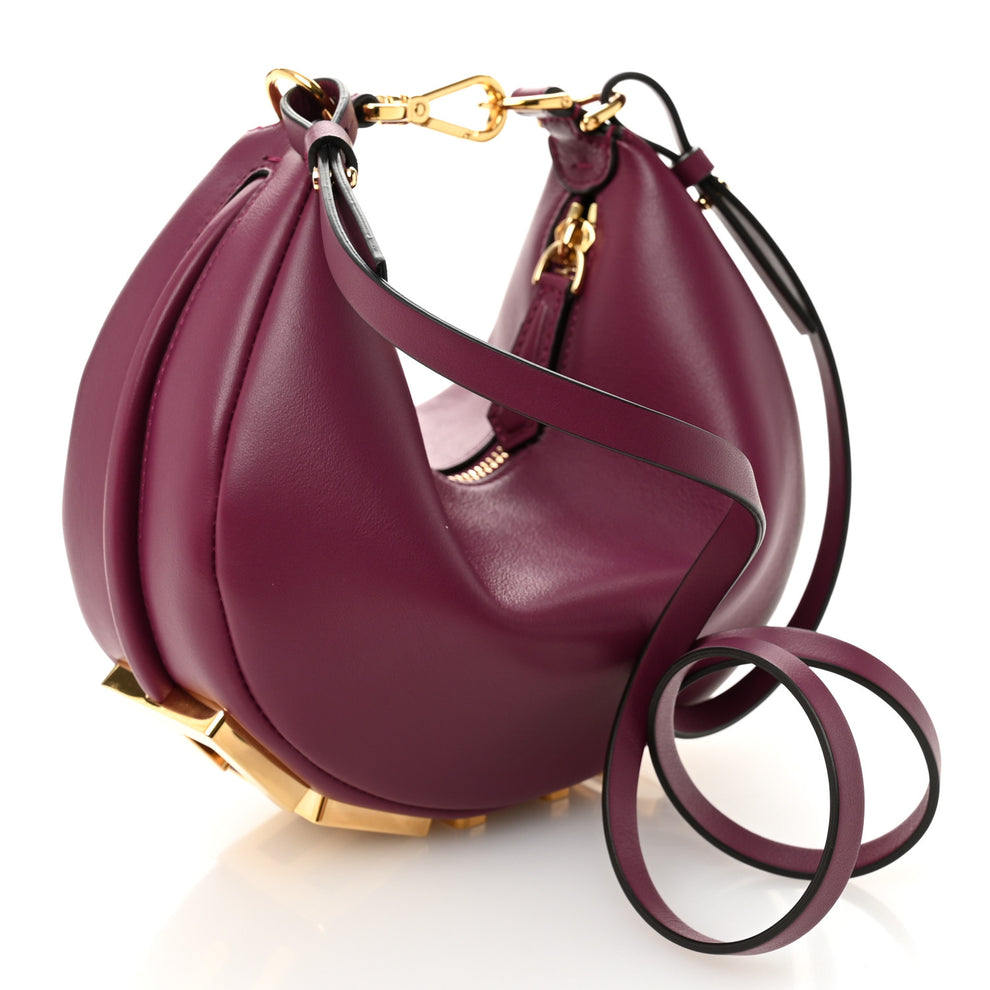 Fendi Vitello Grace Matte Mini Fendigraphy Hobo Bag Rosso Roma 1785655 ...