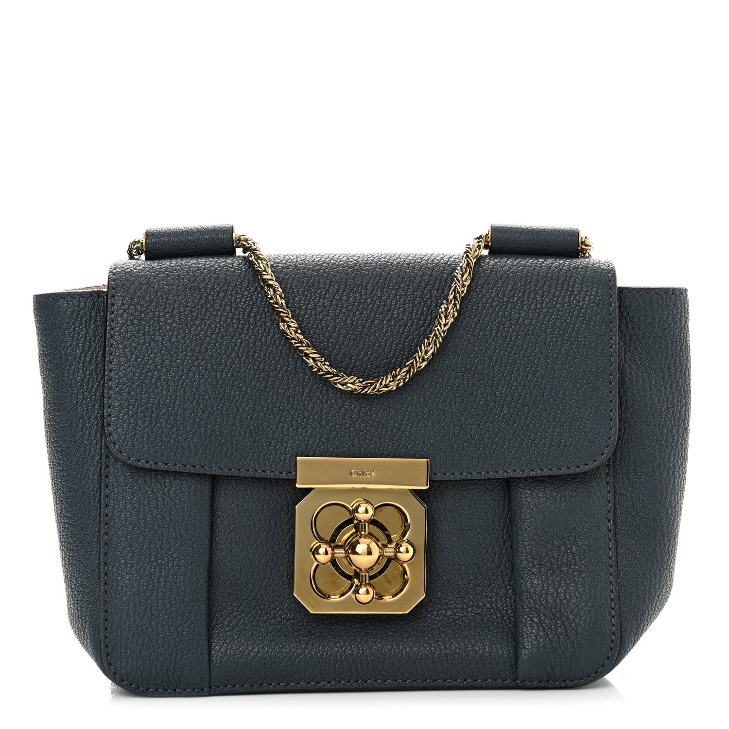 Chloe Goatskin Small Elsie Shoulder Bag Navy 1176426 – FASHIONPHILE