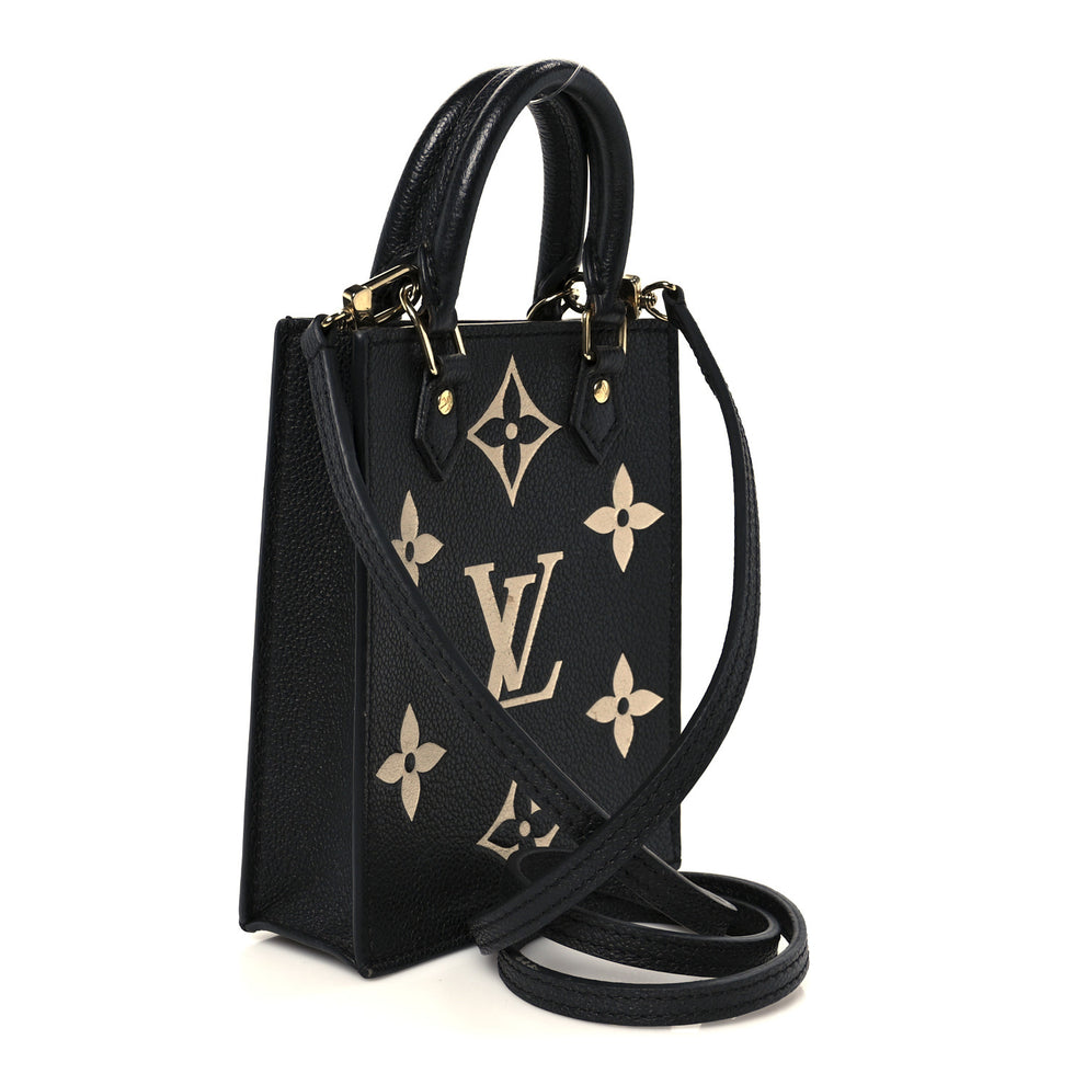 Louis Vuitton Empreinte Monogram Giant Petit Sac Plat Black Beige ...