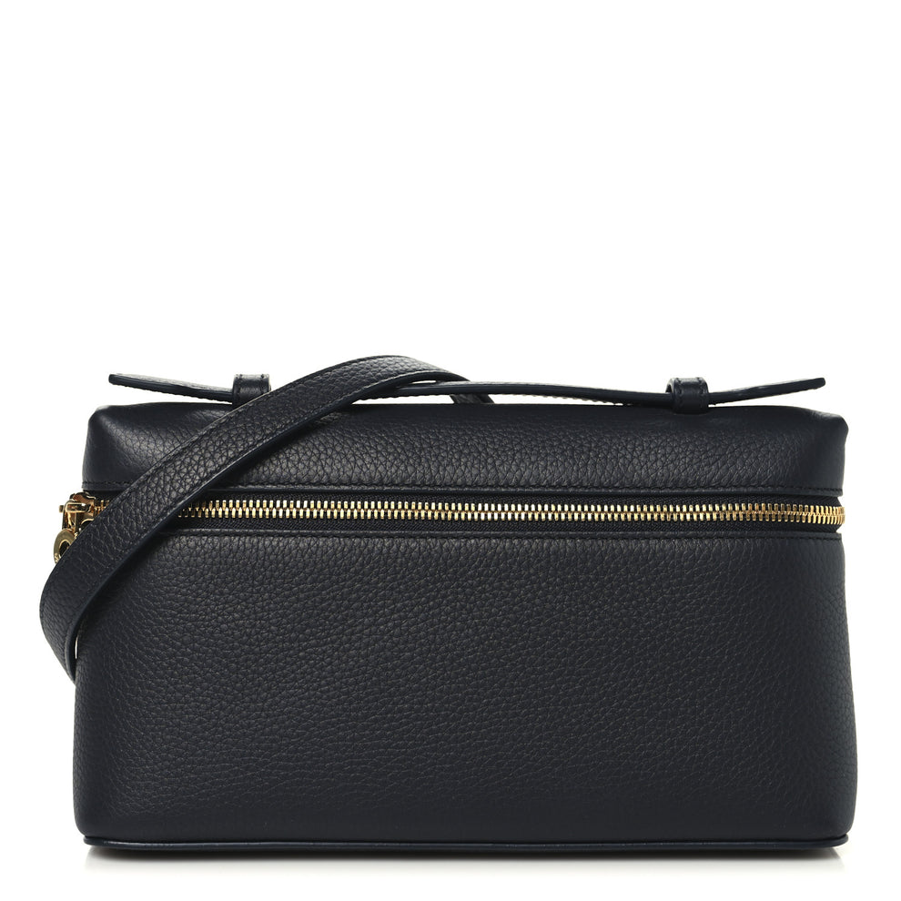 Loro Piana Grained Calfskin L19 Extra Pocket Pouch Navy Blue 1783474 ...