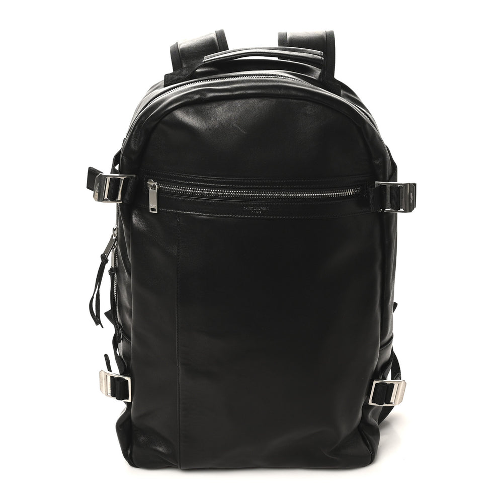 Saint Laurent Lambskin City Trekking Backpack Black 1783579 – FASHIONPHILE