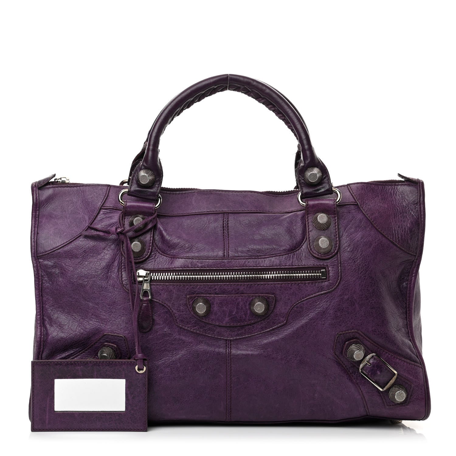 Balenciaga Agneau Giant 21 Silver Hardware Work Raisin 1116788 ...
