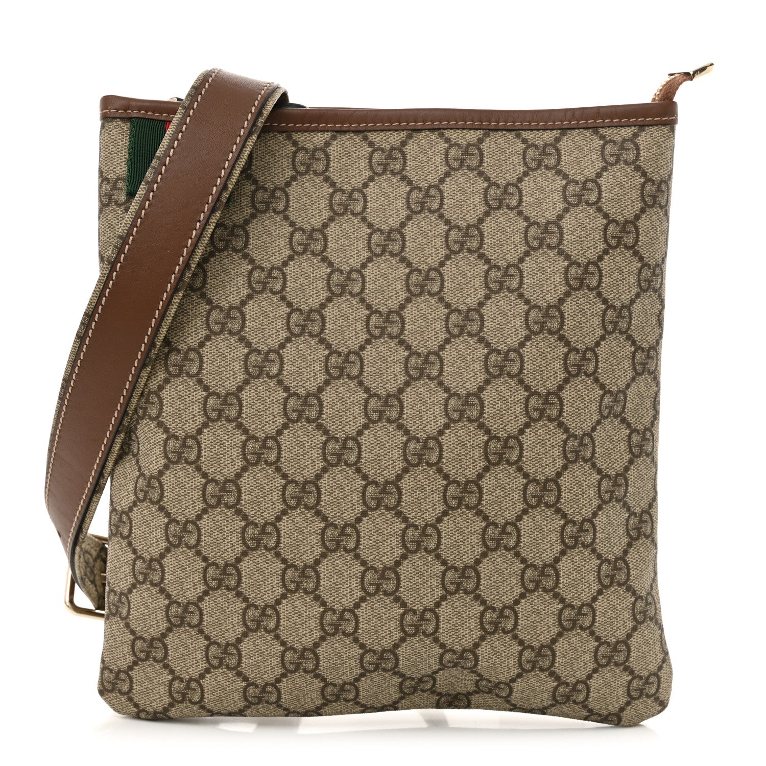 Gucci GG Plus Monogram Signature Web Loop Messenger Brown 1686455 ...
