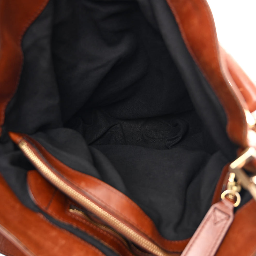 Burberry House Check Bridle Calfskin Medium Gosford Hobo Dark Tan ...