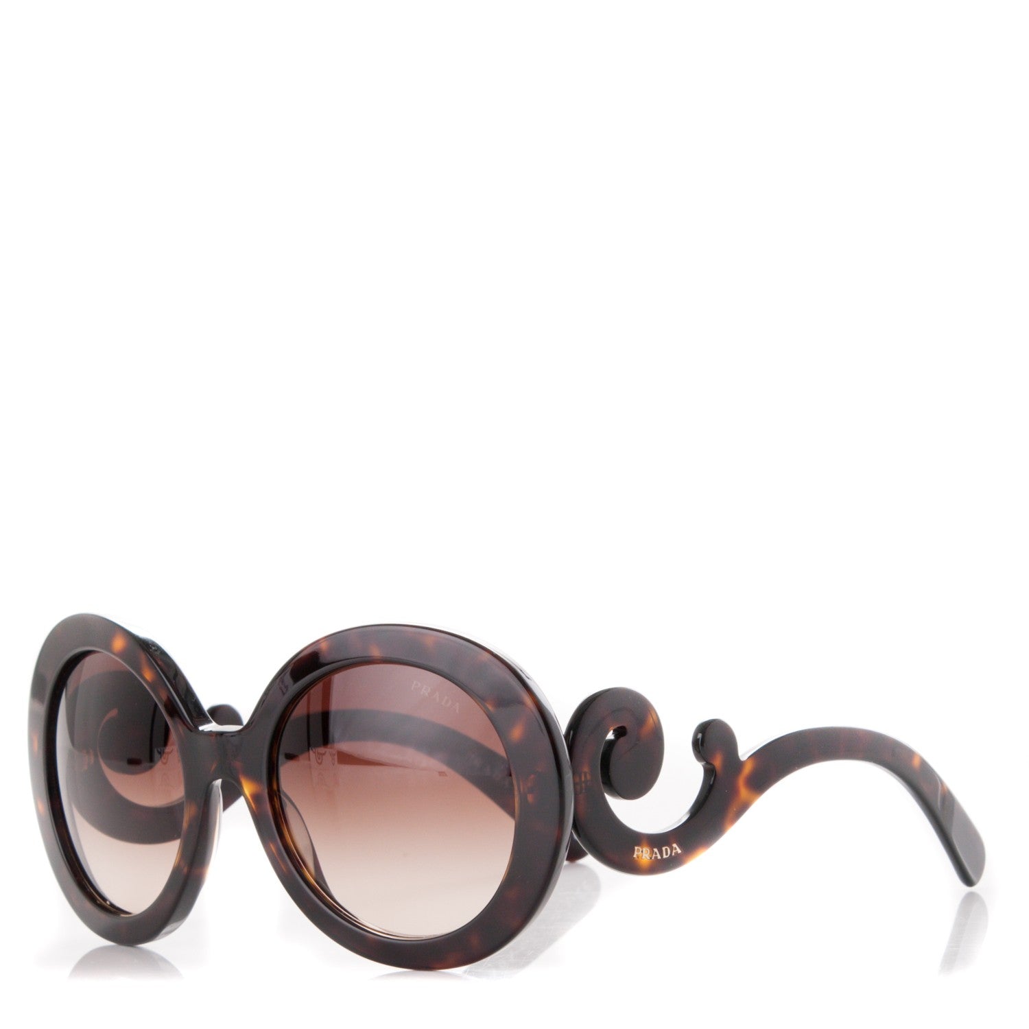 Prada Polarized Baroque Sunglasses SPR 27N Tortoise 177318 – FASHIONPHILE
