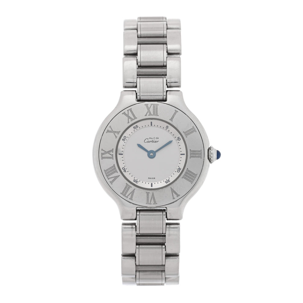 Cartier Stainless Steel 28mm Must De 21 Quartz Watch 1753718 – FASHIONPHILE