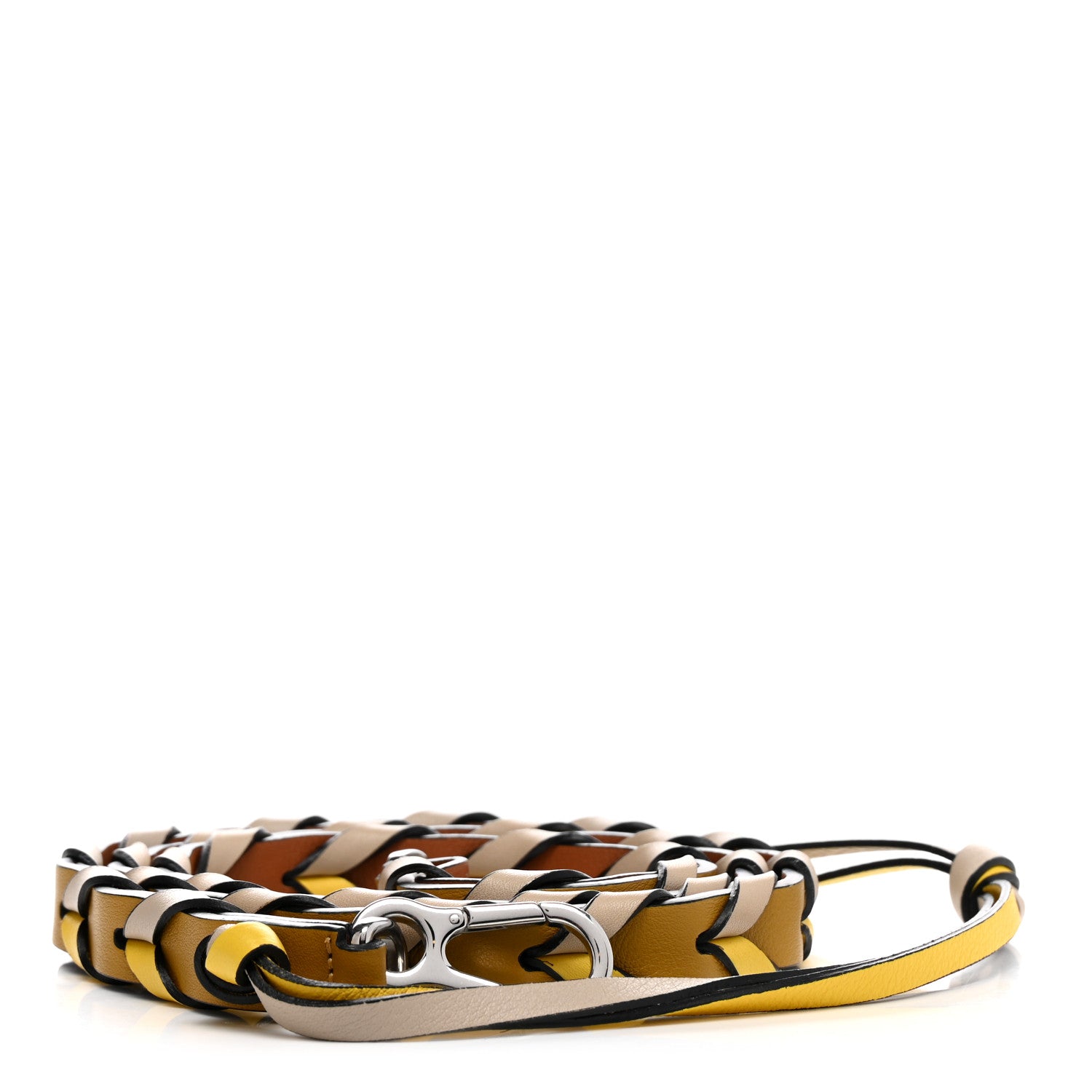 Loewe Calfskin Braided Strap Tan Multicolor 1227923 – FASHIONPHILE