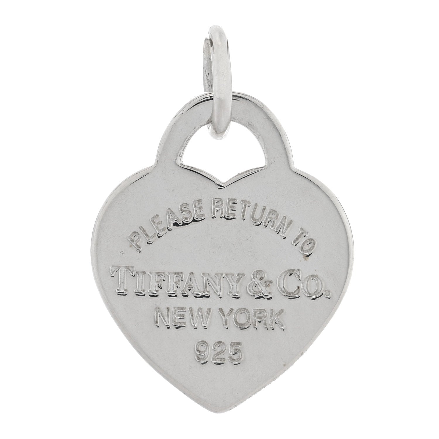 Tiffany Sterling Silver Enamel Small Return to Tiffany Heart Tag Charm ...