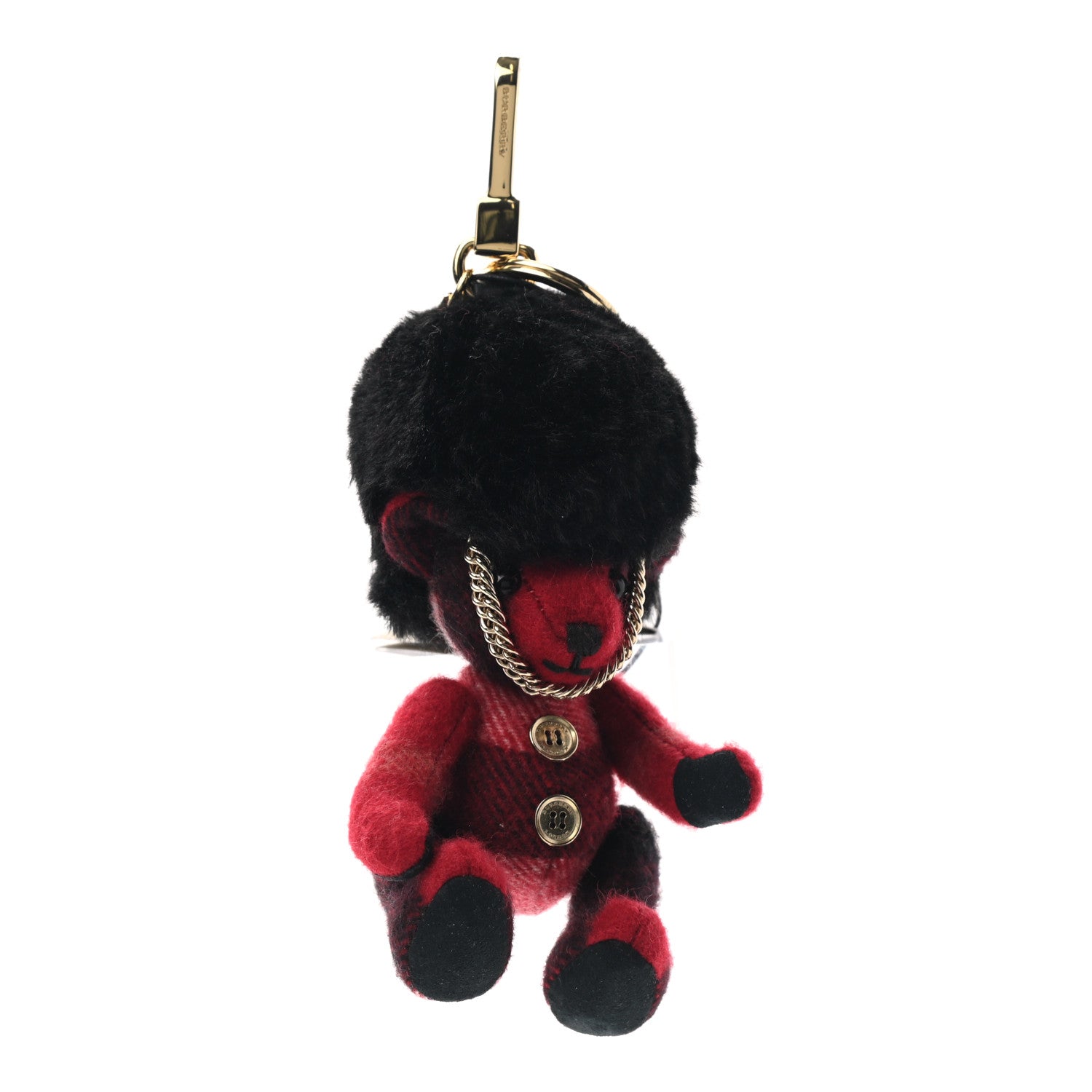 Burberry Cashmere Check Busby Thomas Bear Keychain Charm Parade Red ...