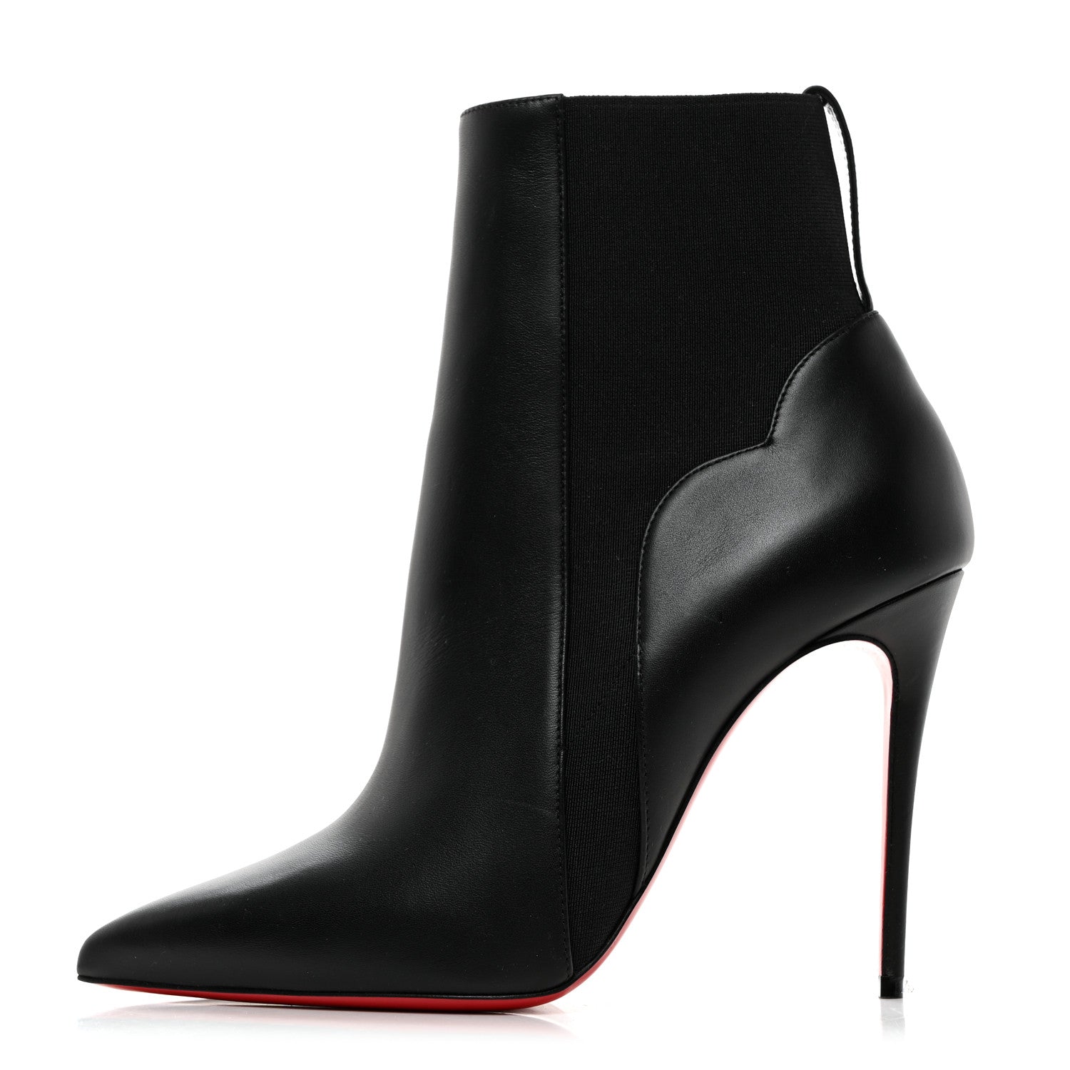 Christian Louboutin Calfskin Chelsea Chick 100 Stiletto Boots 38.5 ...