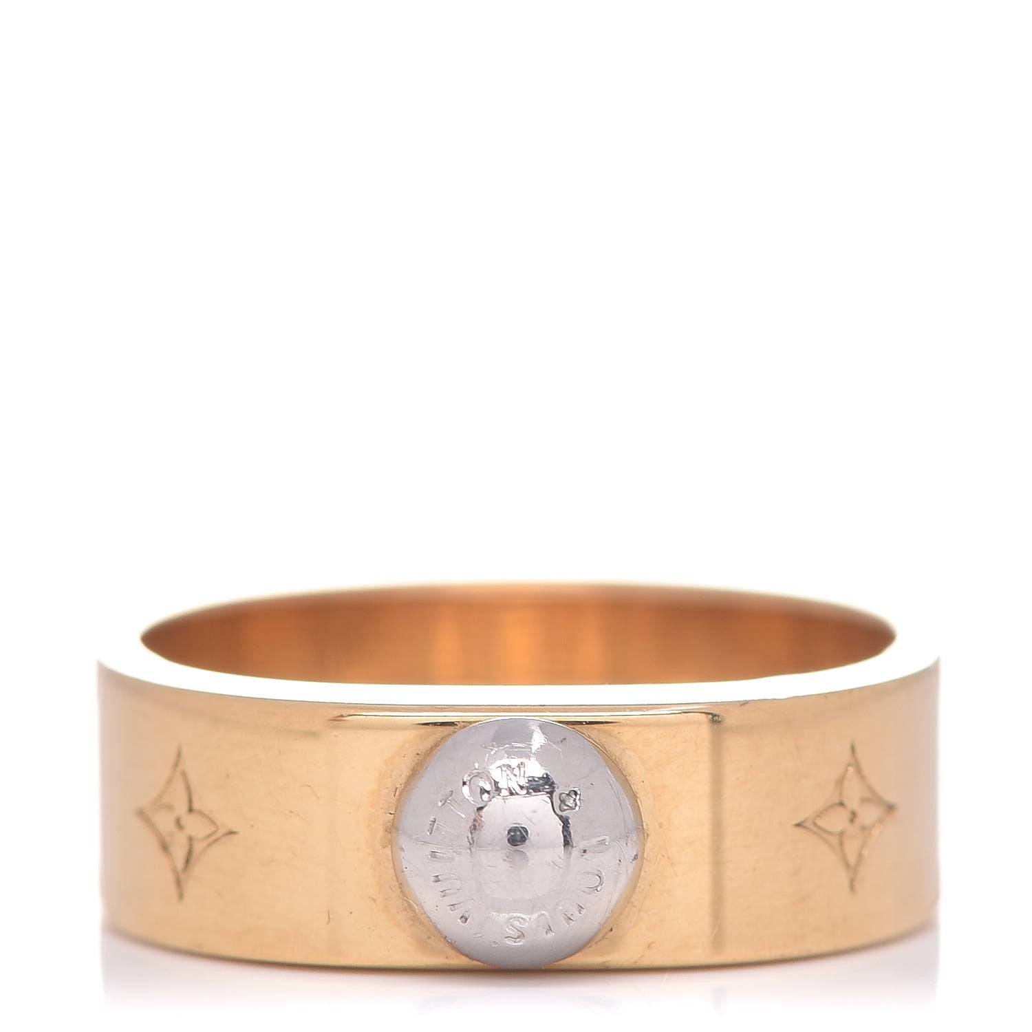 Louis Vuitton Nanogram Ring M Gold 303618 – FASHIONPHILE