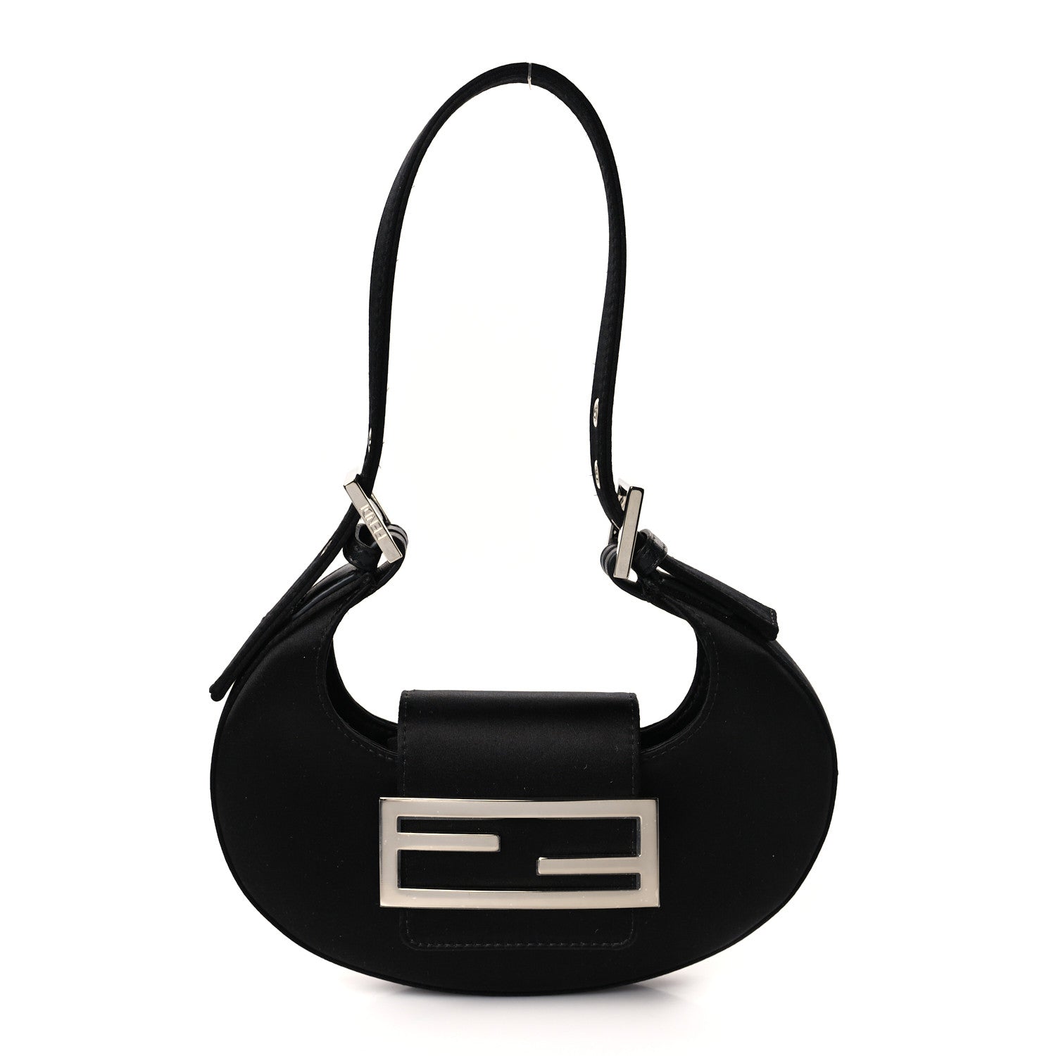 Fendi Silk Satin Mini Cookie Hobo Bag Black 1276680 – FASHIONPHILE