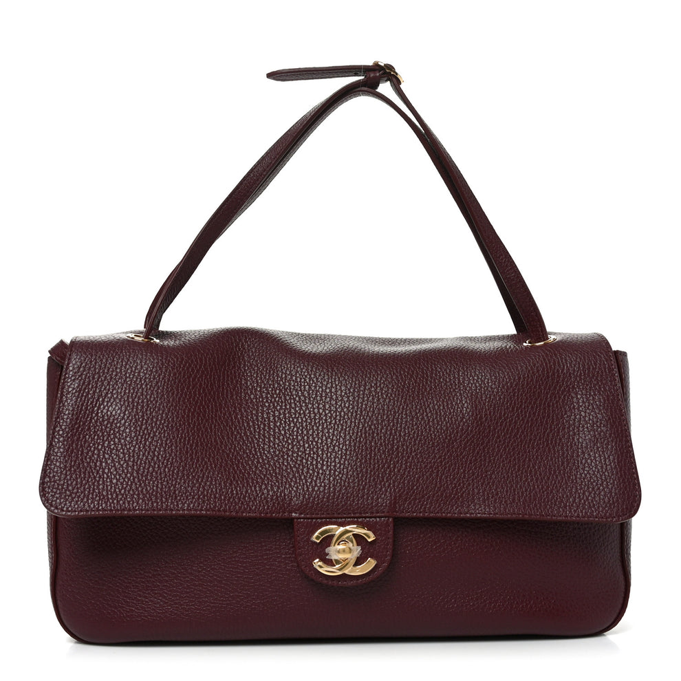 Chanel Grained Calfskin Small Souplissimo Maxi Flap Dark Burgundy ...