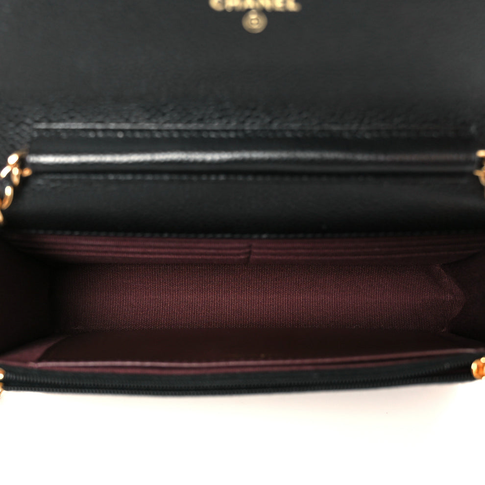 Chanel Caviar Quilted Wallet On Chain WOC Black 1795836 – FASHIONPHILE