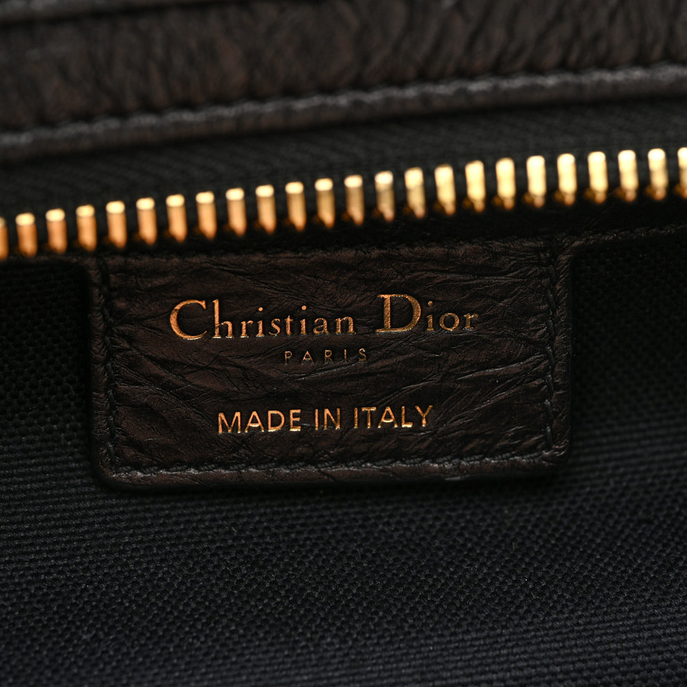 Christian Dior Crinkled Calfskin Macrocannage Medium D-Journey Bag ...