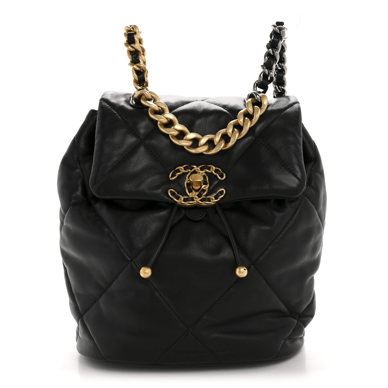 Chanel Lambskin Quilted Chanel 19 Backpack Black 1769003 – FASHIONPHILE