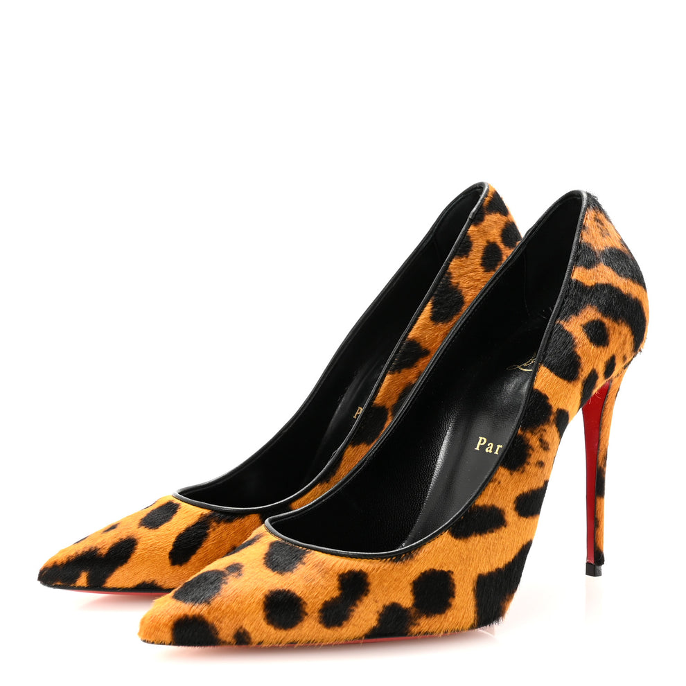 Christian Louboutin Pony Hair Leopard Print So Kate 100 Pumps 38.5 ...