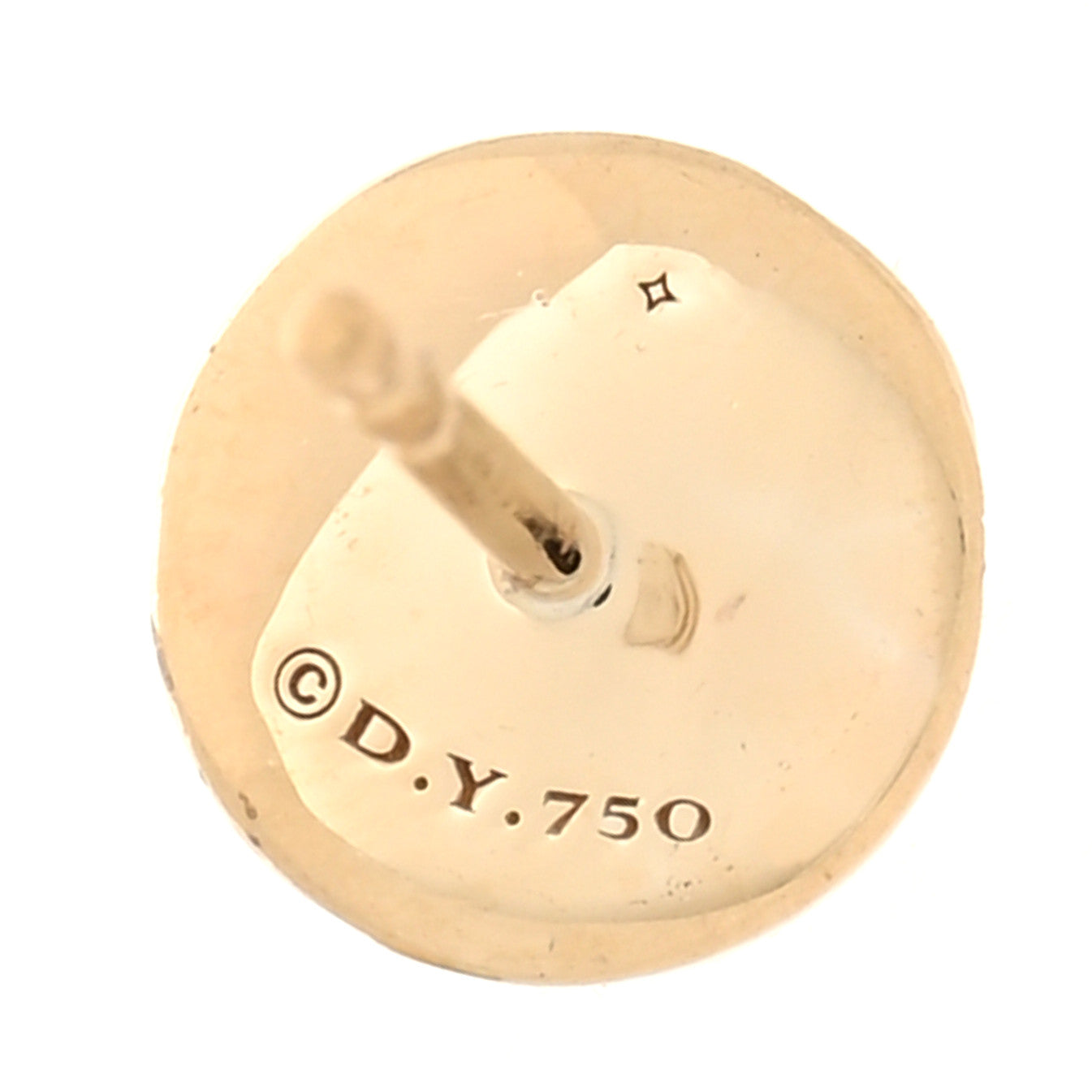 David Yurman 18K Yellow Gold Diamond 8mm Cable Collectibles Stud ...