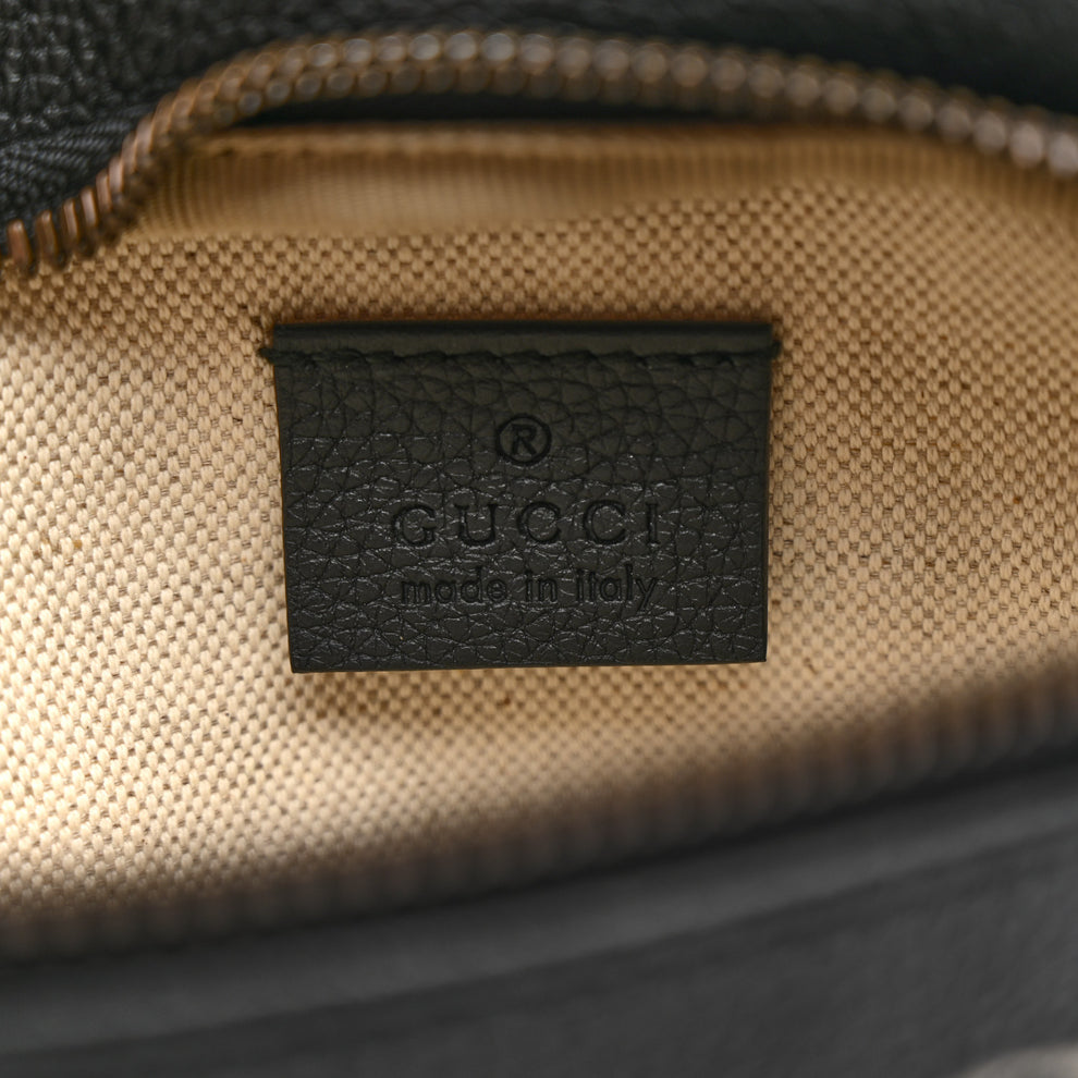 Gucci Grained Calfskin Small Logo Belt Bag Black 1780053 – FASHIONPHILE